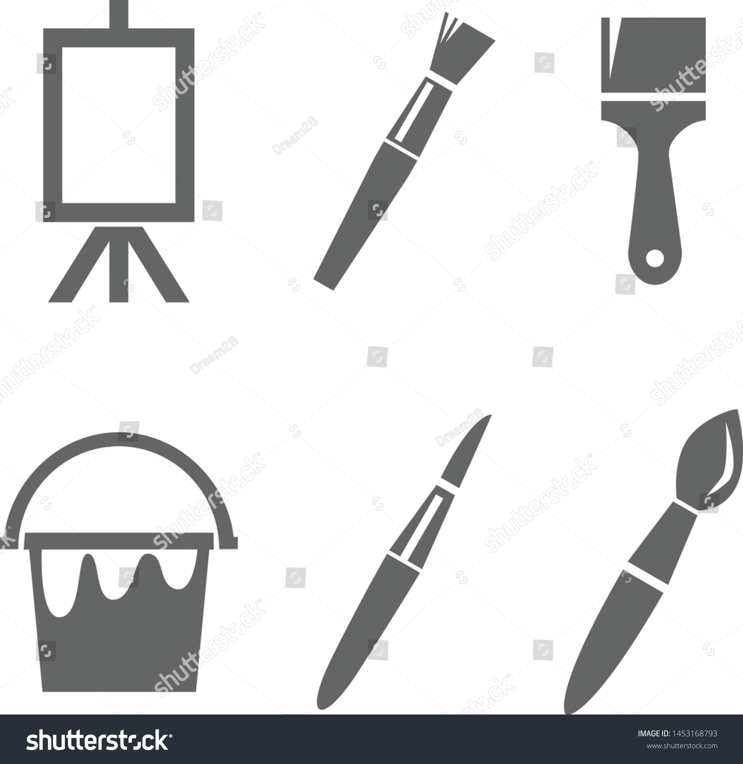 Paint Tools Collection Vector Design Stock Vector (Royalty Free ...