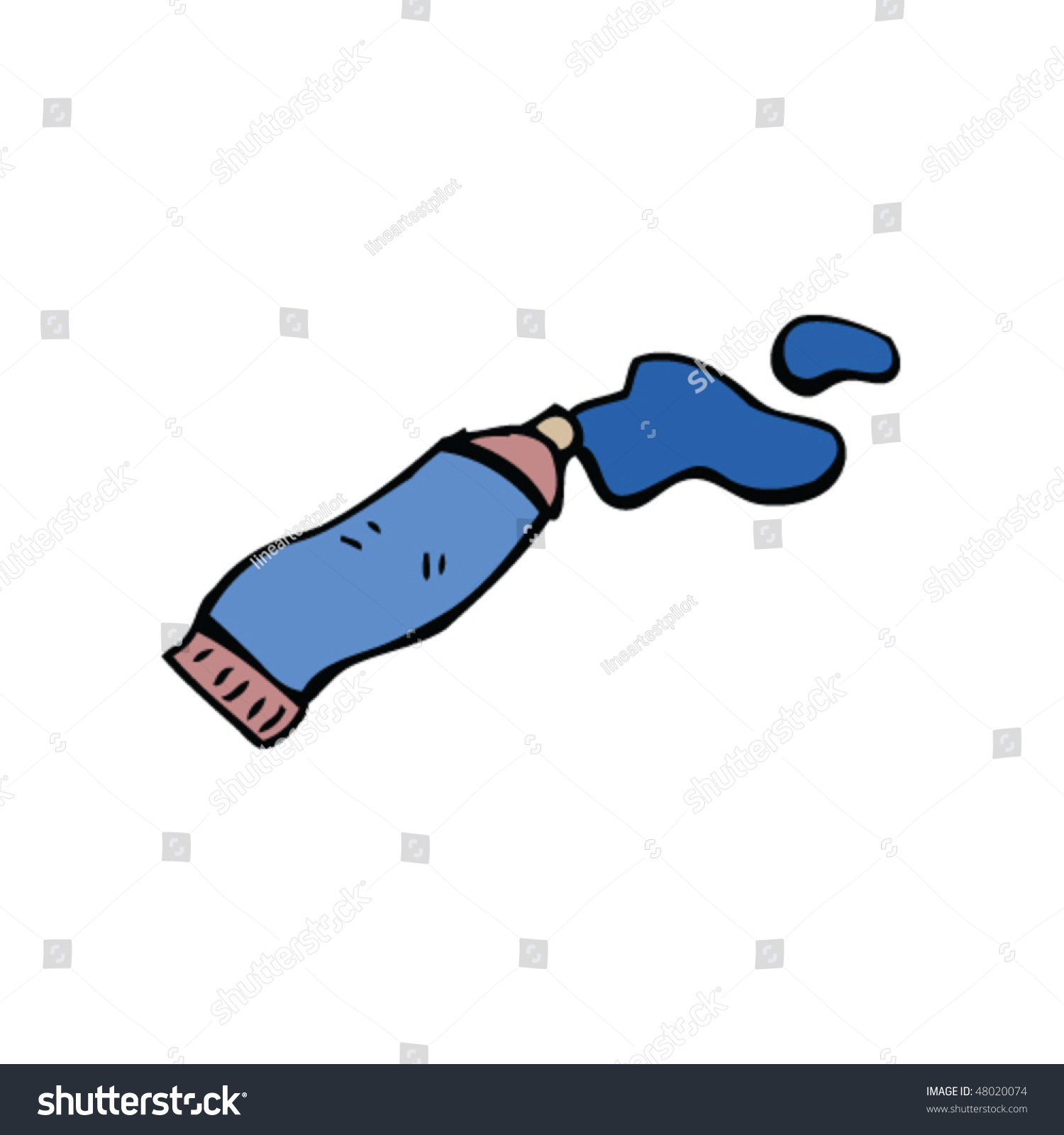 Paint Tube Drawing Stock Vector (Royalty Free) 48020074