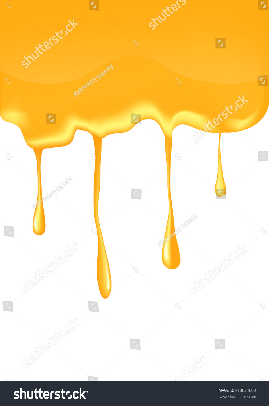 Paint Yellow Dripping Background Vector Illustration Stock Vector ...