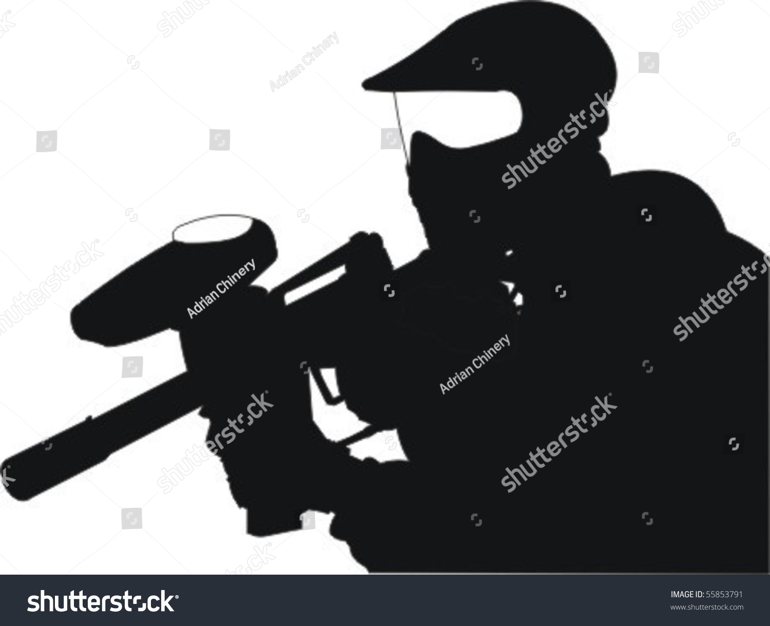 Paintball Player Silhouette Stock Vector (Royalty Free) 55853791 Paintball Player Silhouette Stock Vector (Royalty Free) 55853791