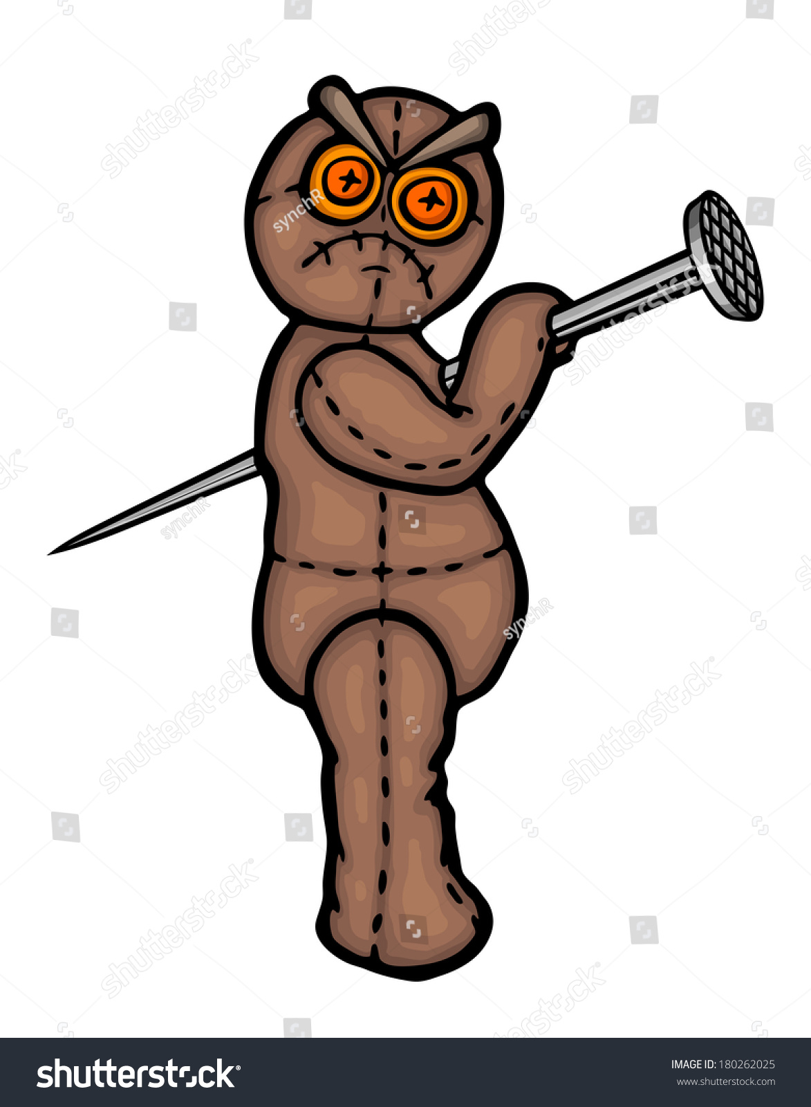 Painted Voodoo Doll Vector Illustration Stock Vector (Royalty Free ...