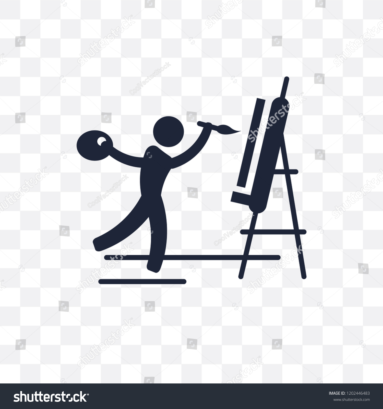 Painter Transparent Icon Painter Symbol Design Stock Vector (Royalty ...