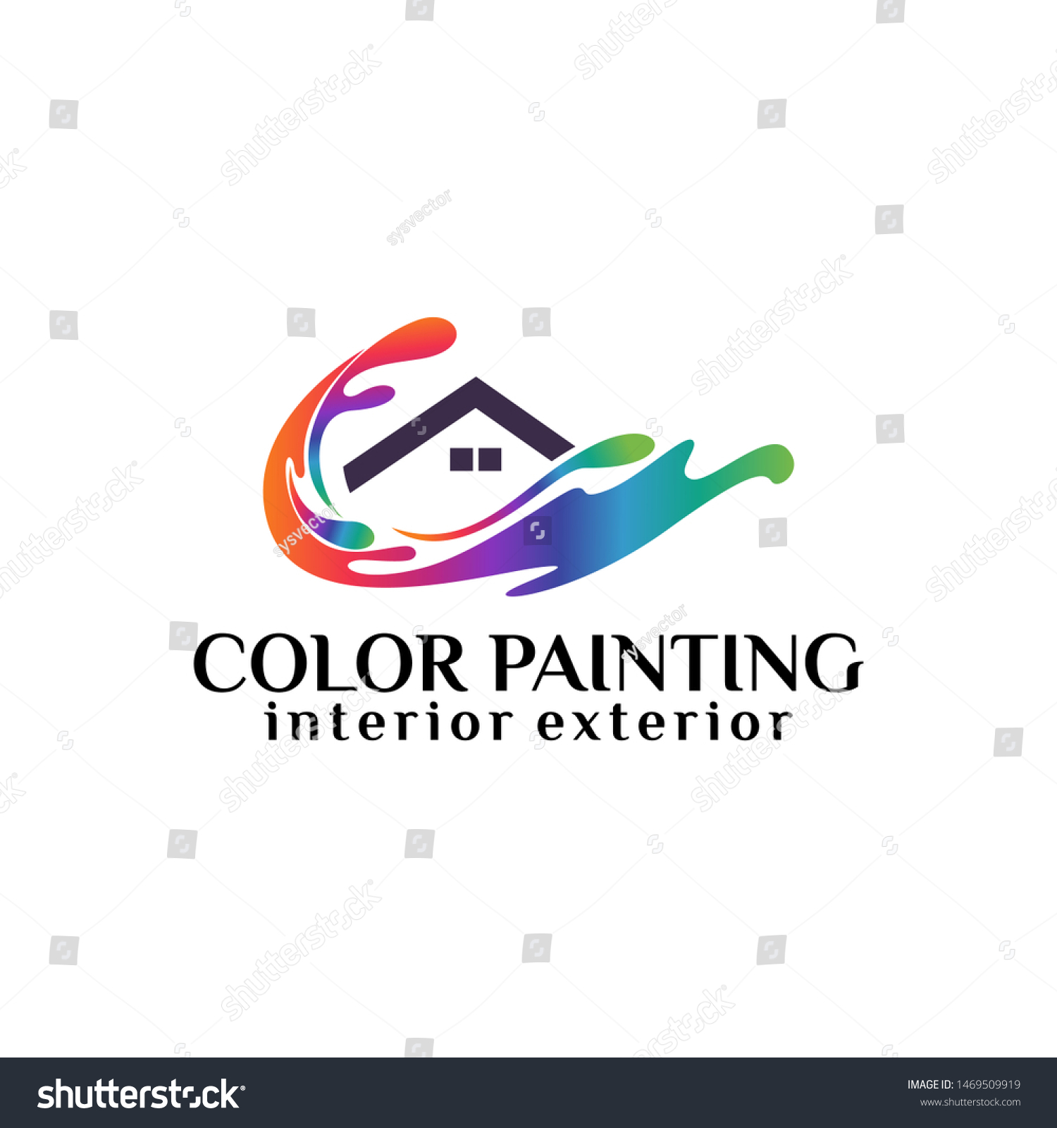 Painting Logo Template Design Vector Stock Vector (Royalty Free) 1469509919
