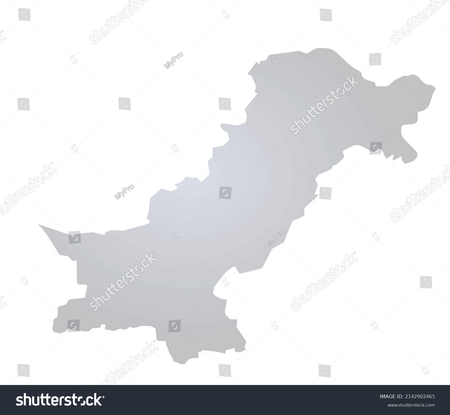 Pakistan Grey Map Vector Illustration Stock Vector (Royalty Free ...