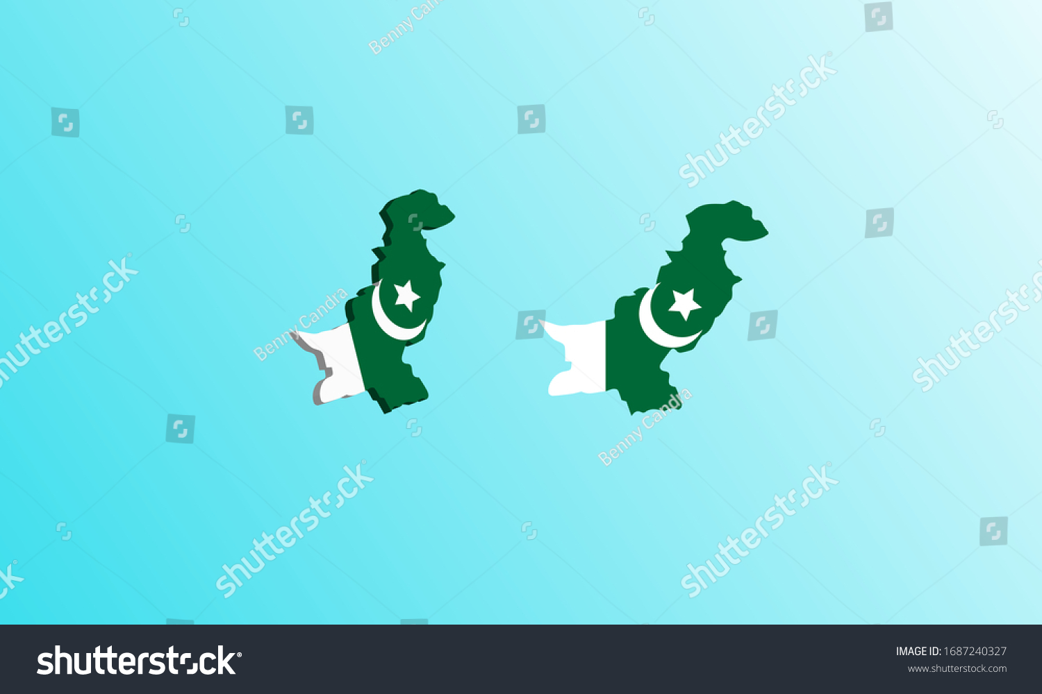 Pakistan Map 3d Icon Vector Illustration Stock Vector (Royalty Free ...