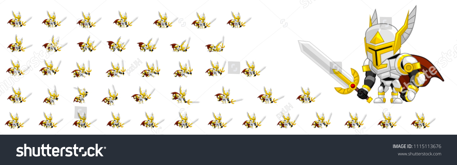 Paladin Game Character Stock Vector (Royalty Free) 1115113676