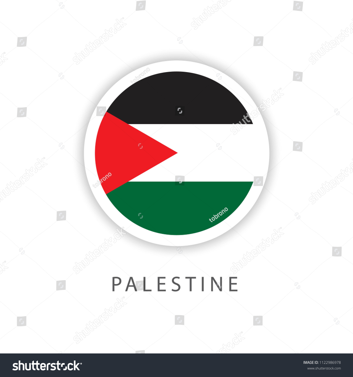 Palestine Button Flag Vector Template Design Stock Vector (Royalty Free ...
