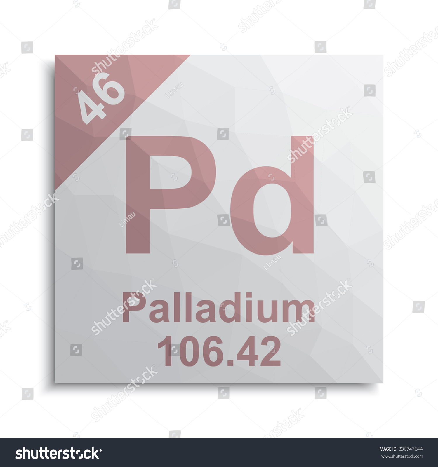 Palladium Element Periodic Table: vector de stock (libre de regalías ...