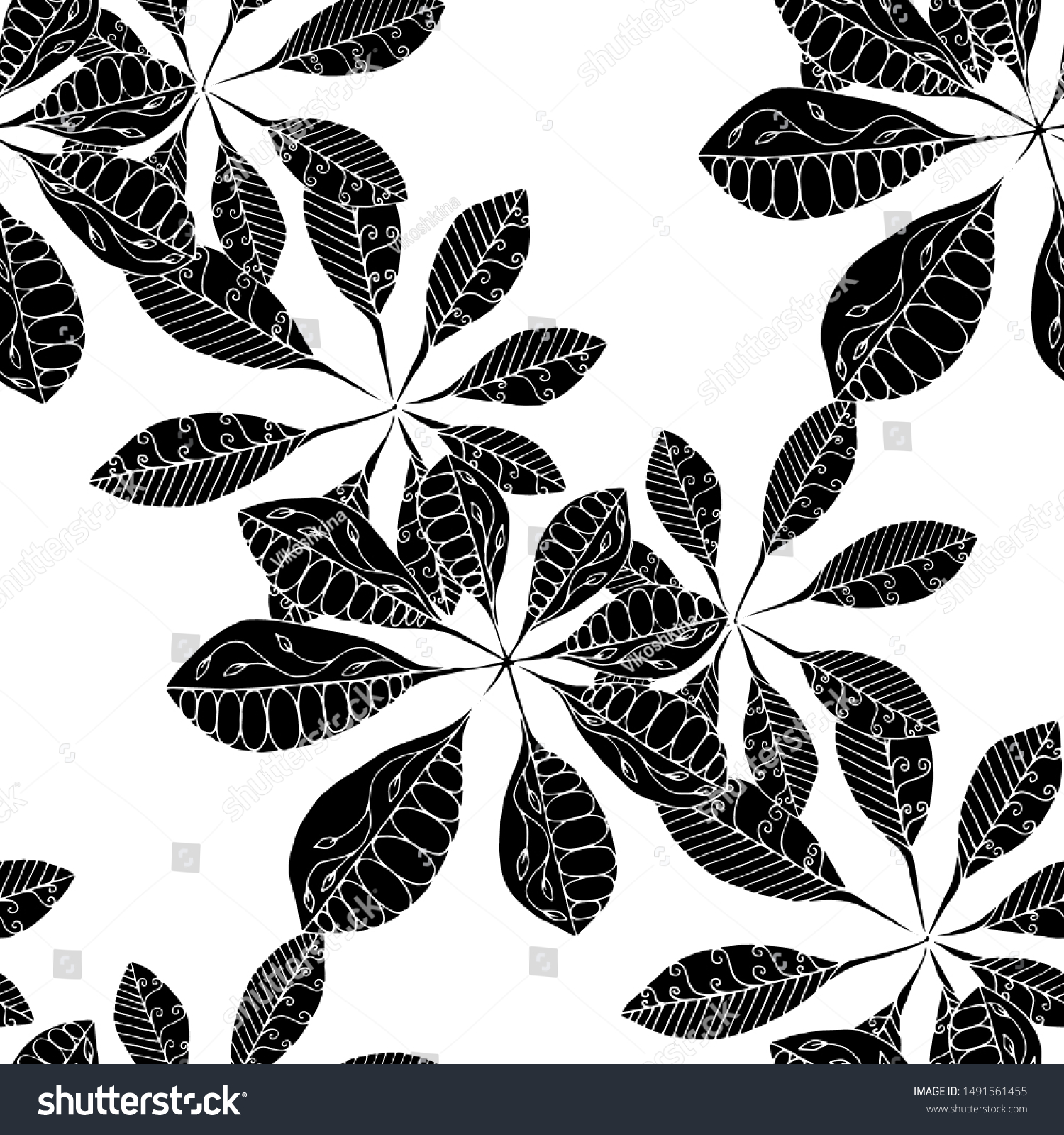 Palm Leaves Pattern Seamless Philippine Stock Vector (Royalty Free ...