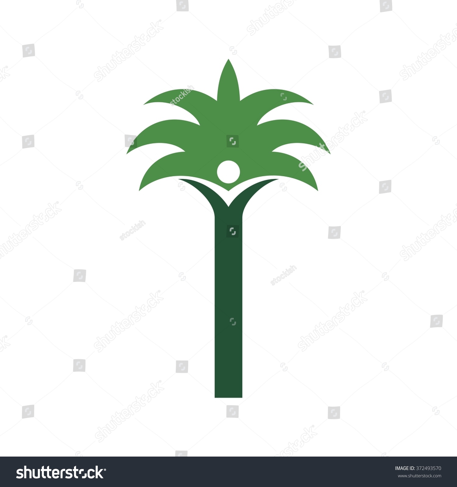 Palm Logo Vector Stock Vector (Royalty Free) 372493570