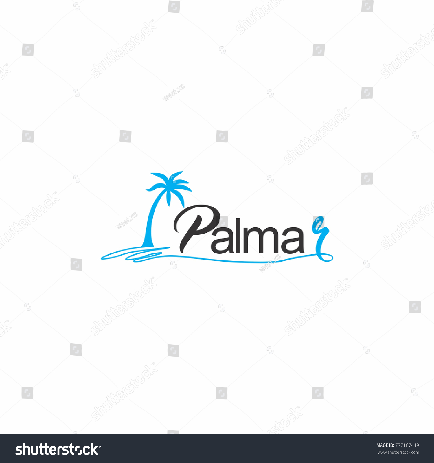 Palm Logo Vector Stock Vector (Royalty Free) 777167449