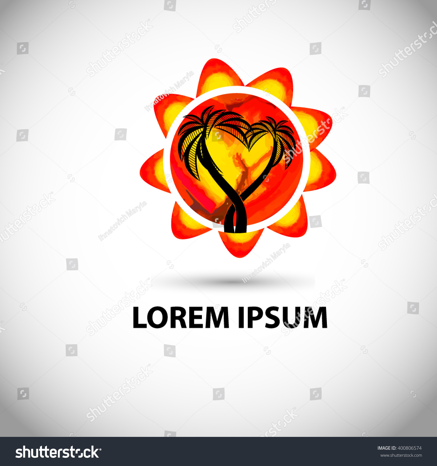 Palm Tree Sun Logo Vector Stock Vector (Royalty Free) 400806574 ... Palm Tree Sun Logo Vector Stock Vector (Royalty Free) 400806574 ...