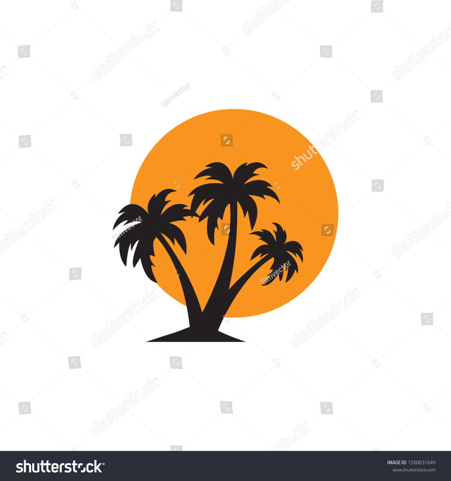 Palm Tree Graphic Design Template Vector Stock Vector (Royalty Free ...