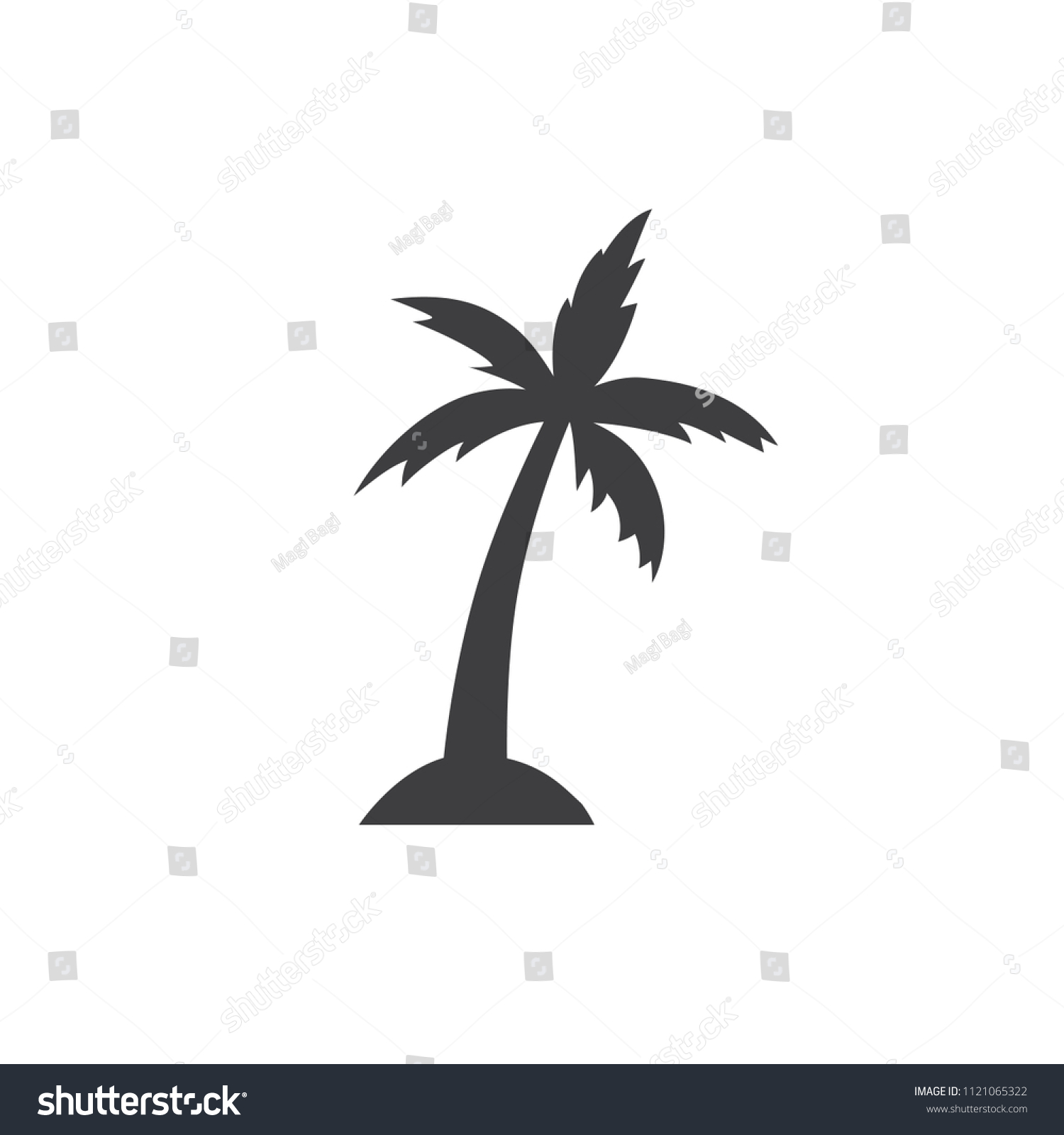 Palm Tree Sign Vector Illustration Stock Vector (Royalty Free ...