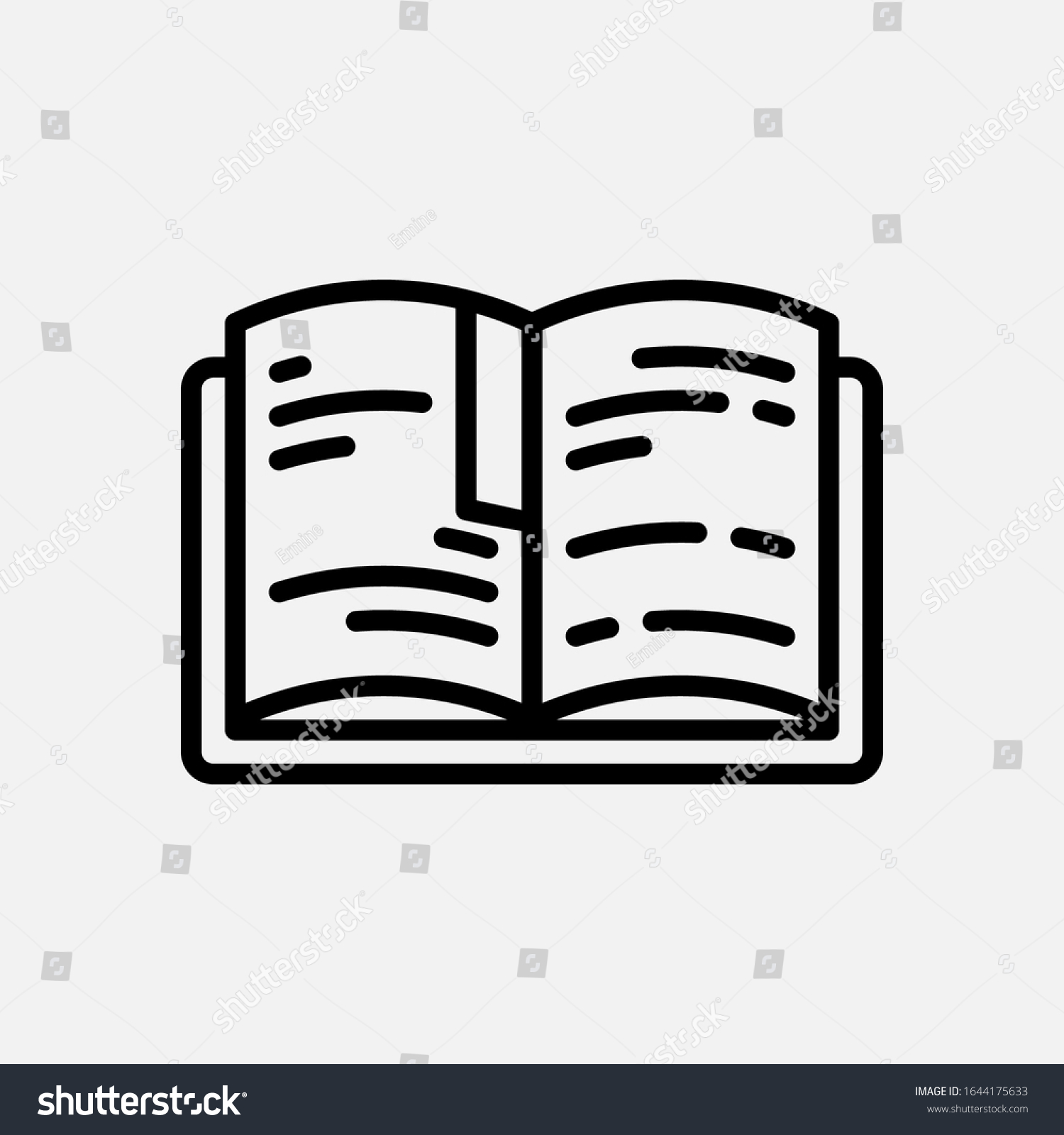 Pamphlet Vector Icon Flat Catalogue Vector Stock Vector (Royalty Free ...