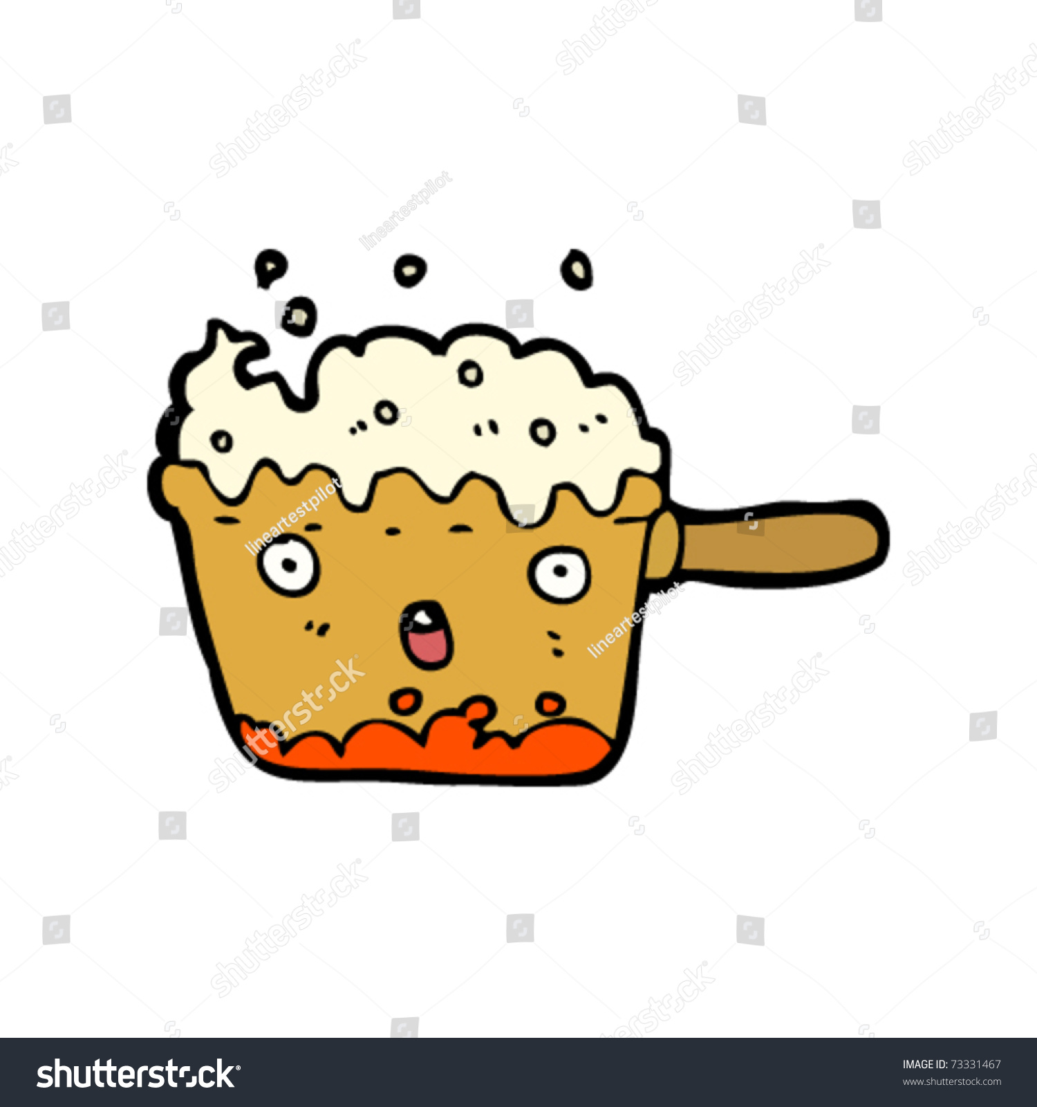 Pan Boiling Over Cartoon Stock Vector (Royalty Free) 73331467