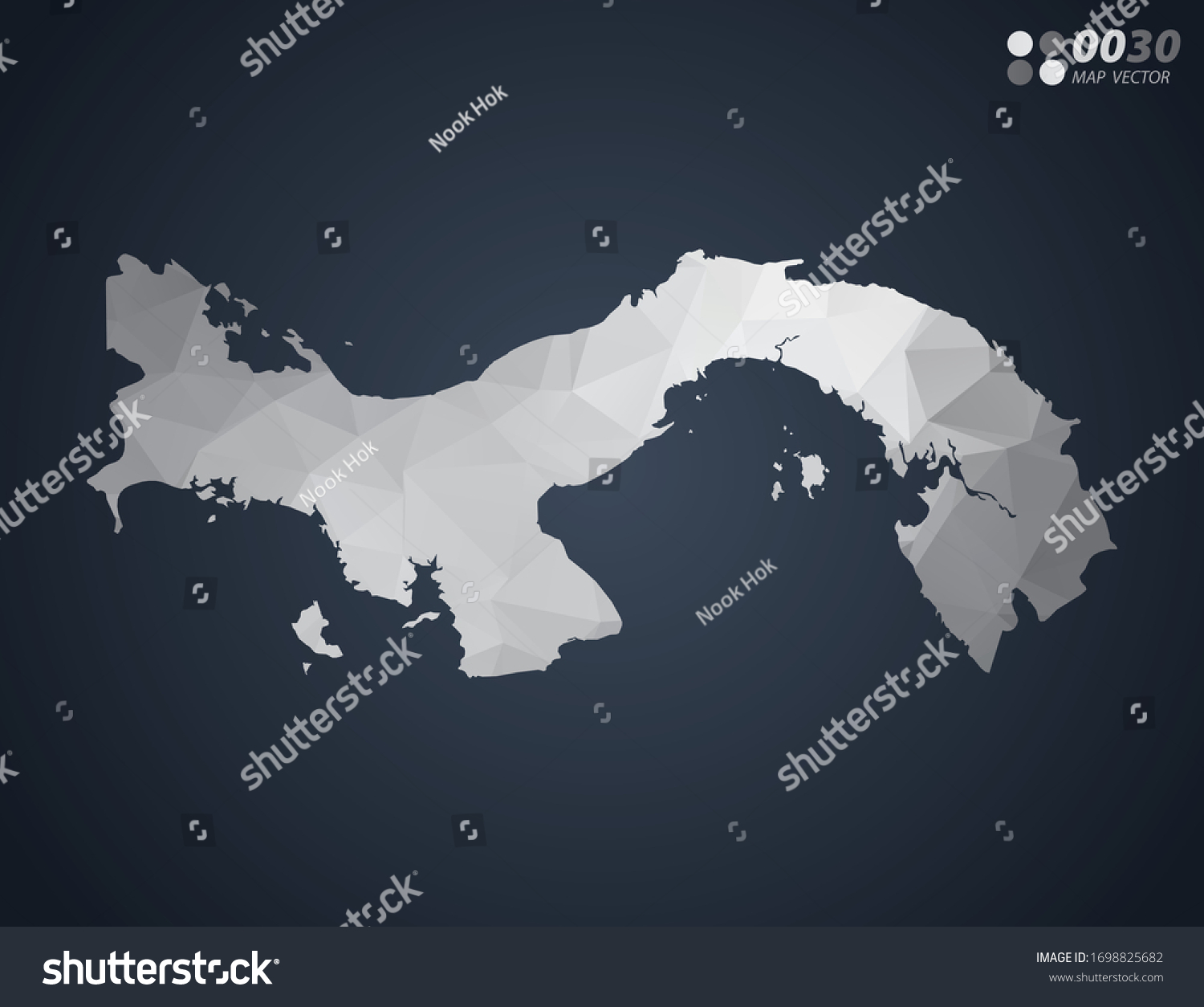 Panama Map Grey Polygon Red Triangle: เวกเตอร์สต็อก (ปลอดค่าลิขสิทธิ์ ...