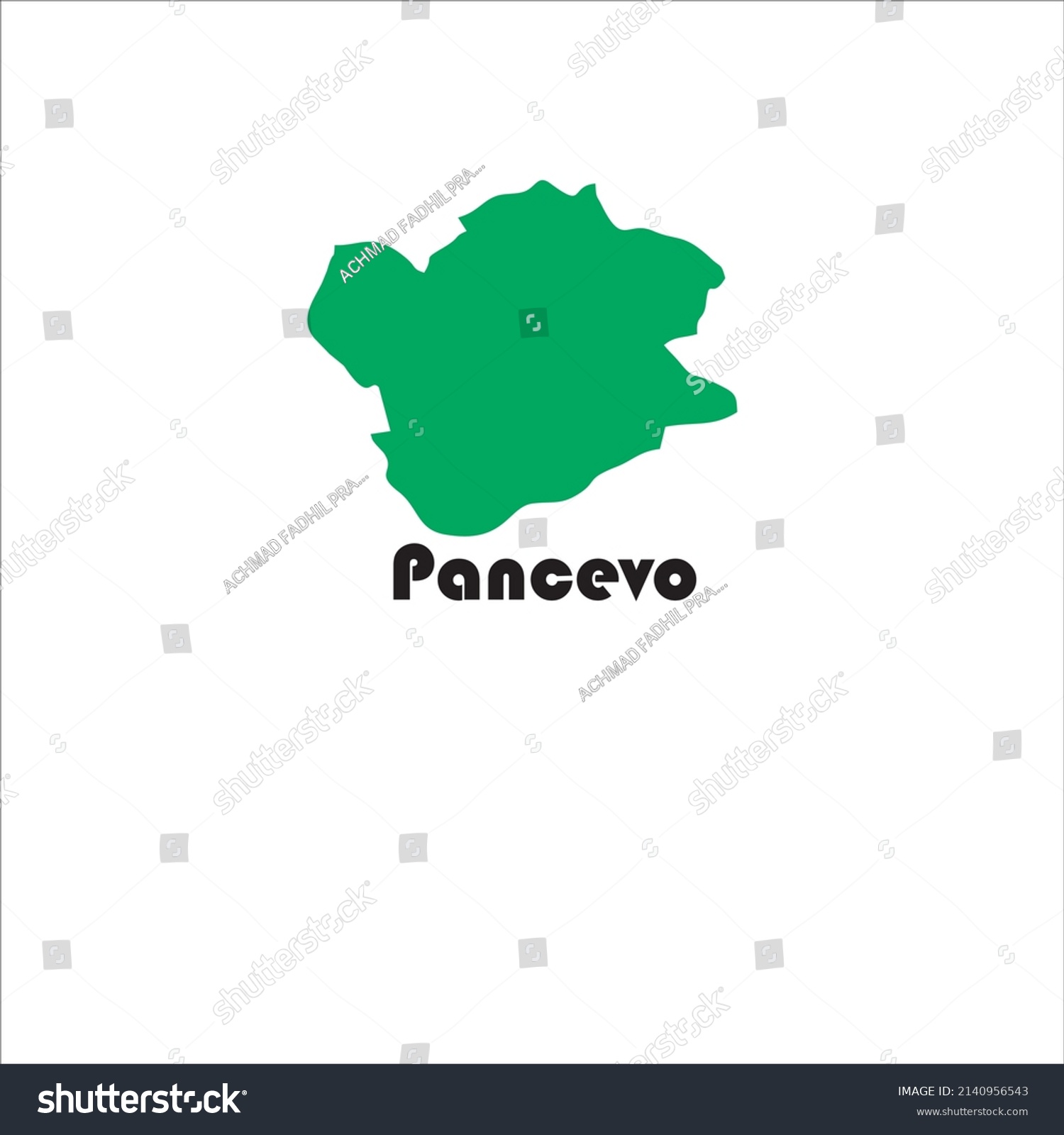 Pancevo Map On White Background Stock Vector (Royalty Free) 2140956543 ...