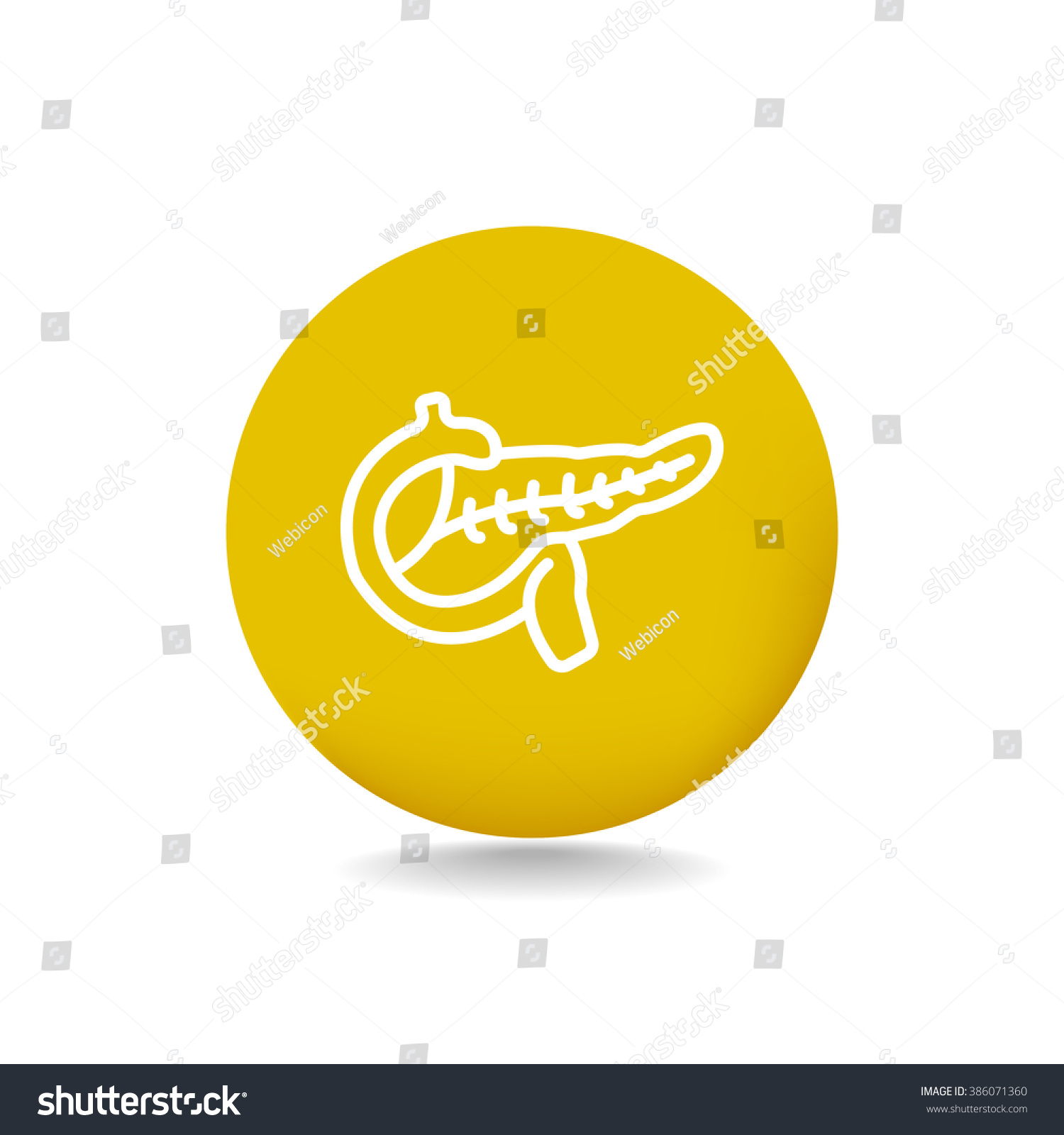 Pancreas Flat Icon Stock Vector (Royalty Free) 386071360 | Shutterstock