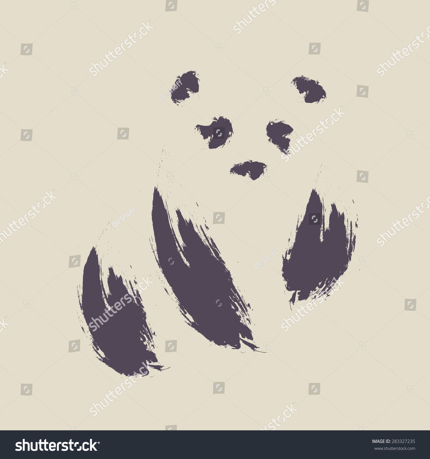 Panda Bear Illustration Stock Vector (Royalty Free) 283327235