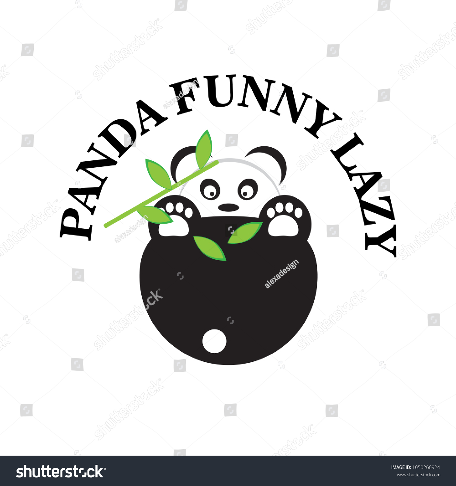 Panda Funny Lazy Cartoon Vector Stock Vector (Royalty Free) 1050260924 ...