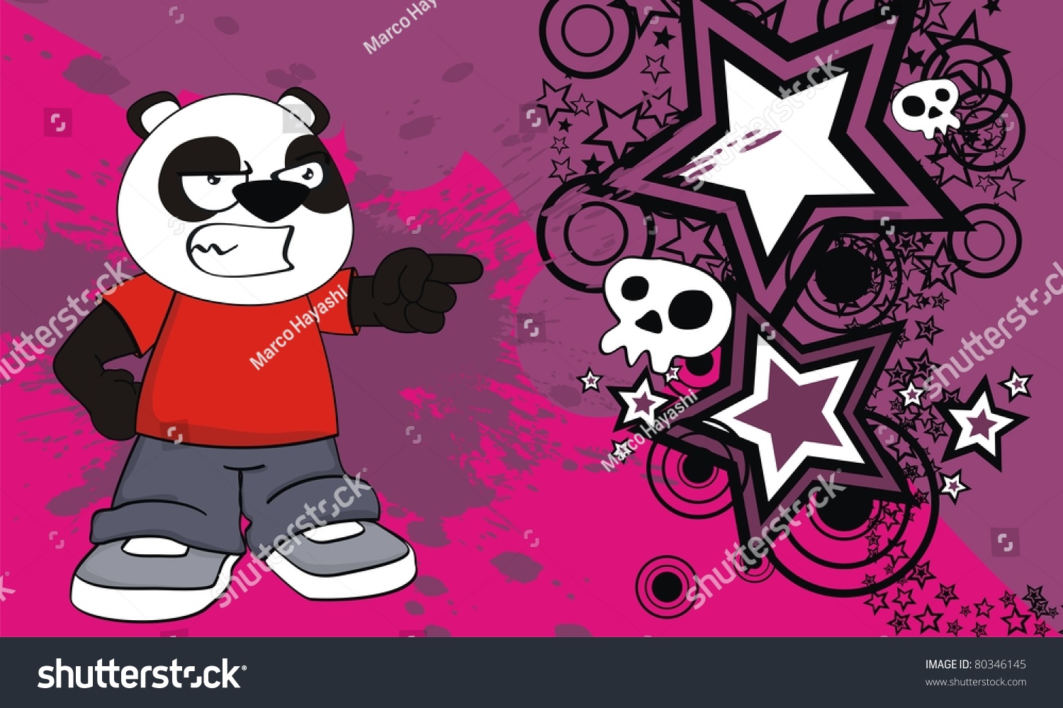 Panda Kid Cartoon Background Vector Format Stock Vector (Royalty Free ...