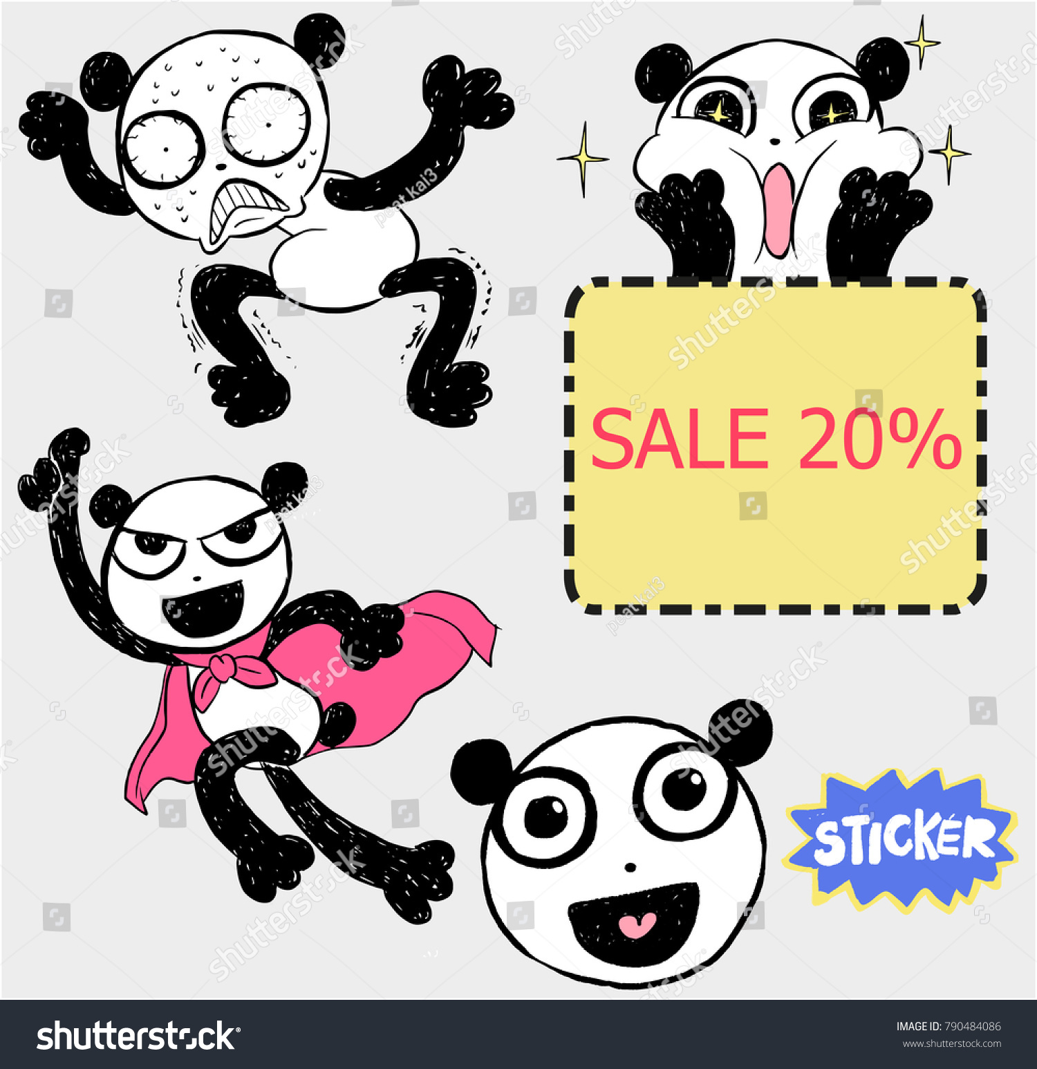 Panda Price List Label Vector Stock Vector (Royalty Free) 790484086 ...