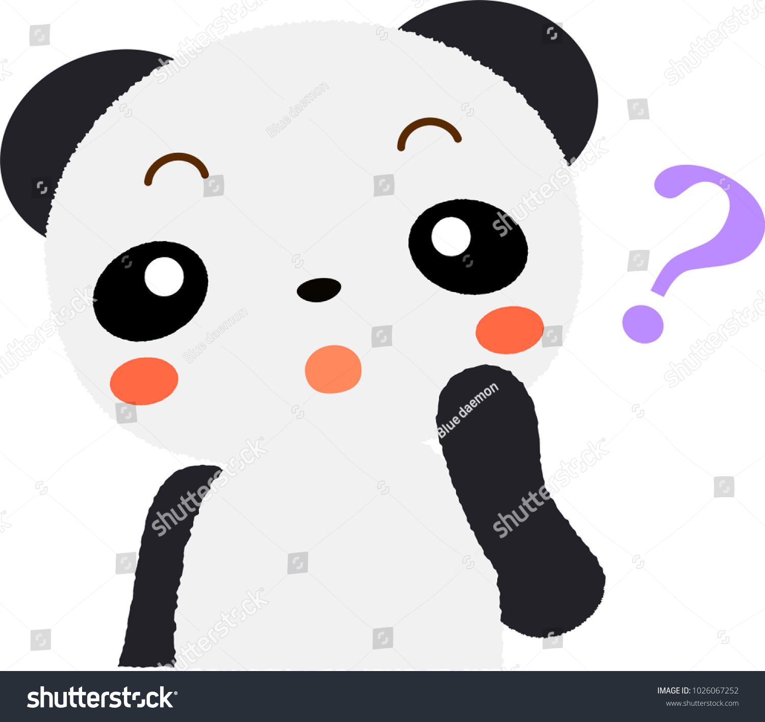 Panda Question Vector Illustration Stock Vector (Royalty Free ...