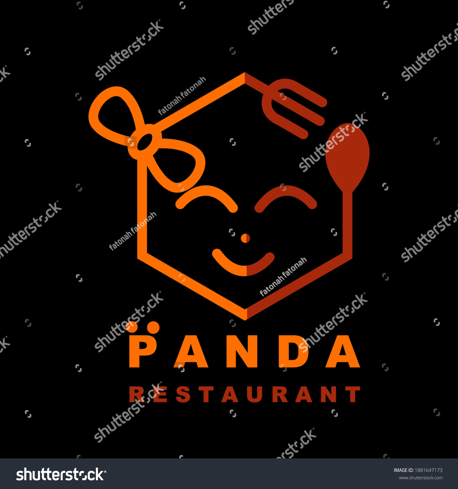 Panda Restaurant Logo Design Vector Stock Vector (Royalty Free ...