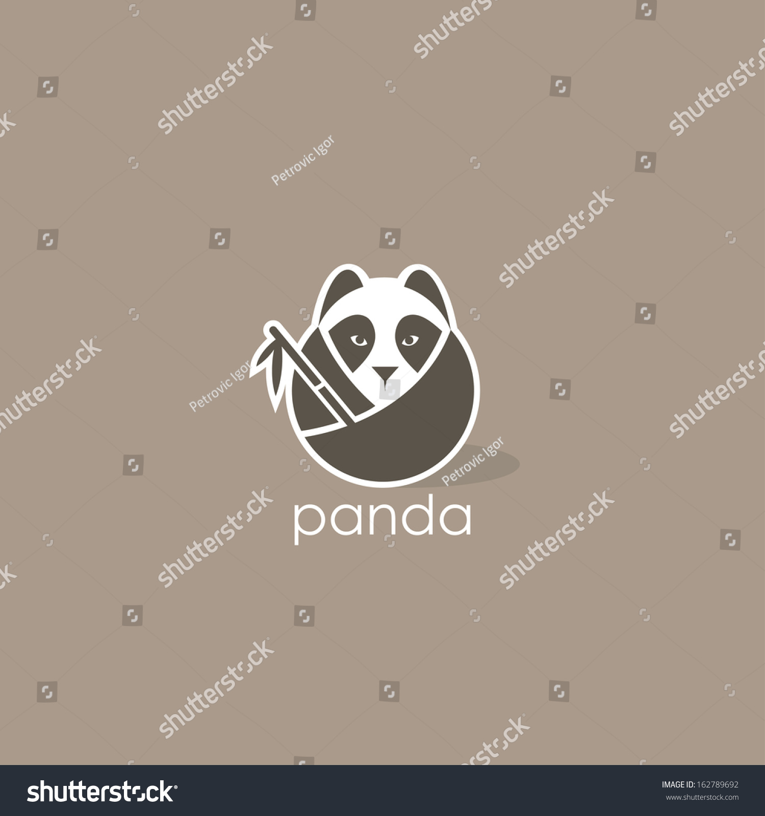 Panda Symbol Vector Illustration Stock Vector (Royalty Free) 162789692