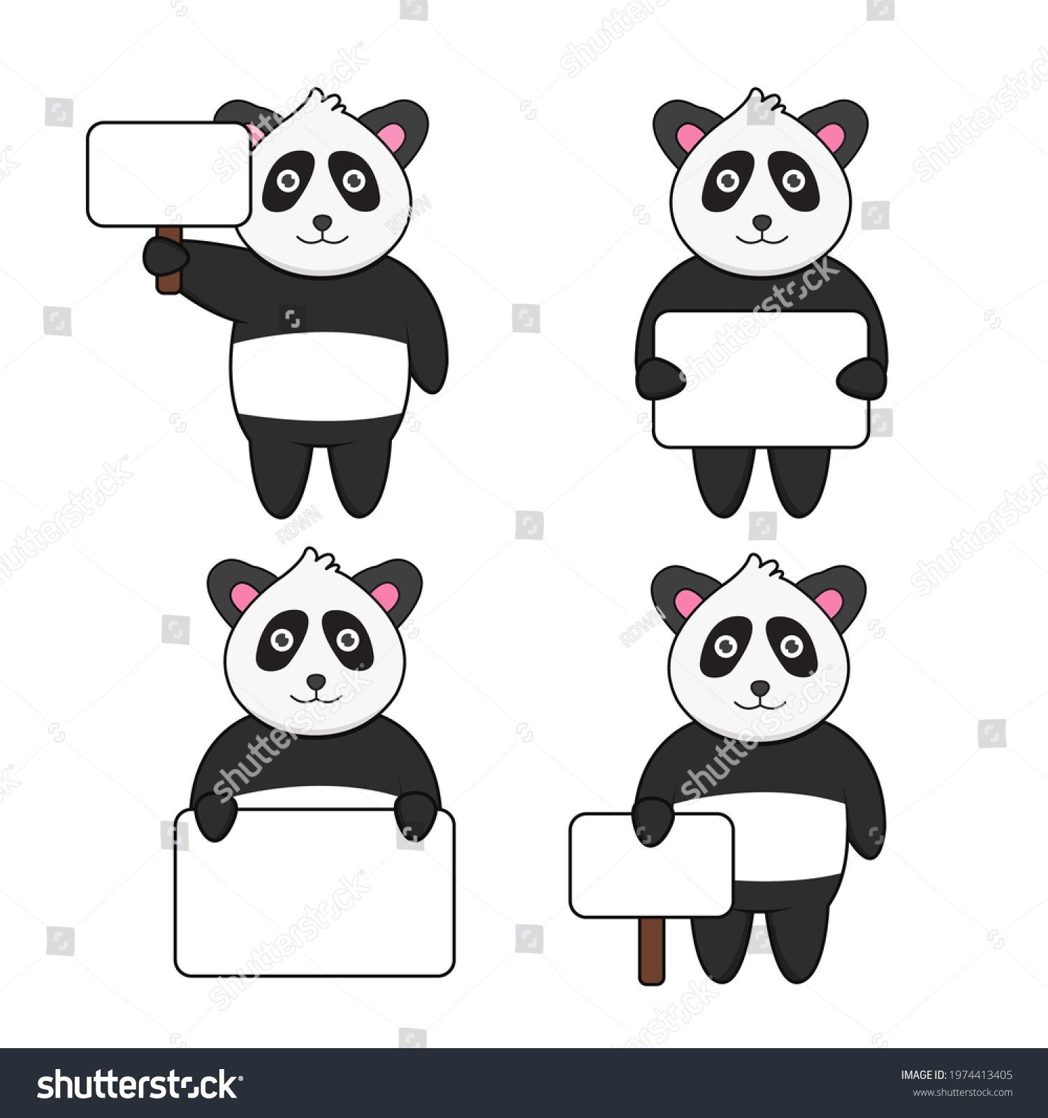 Panda Board Vector Illustration Stock Vector (Royalty Free) 1974413405 ...