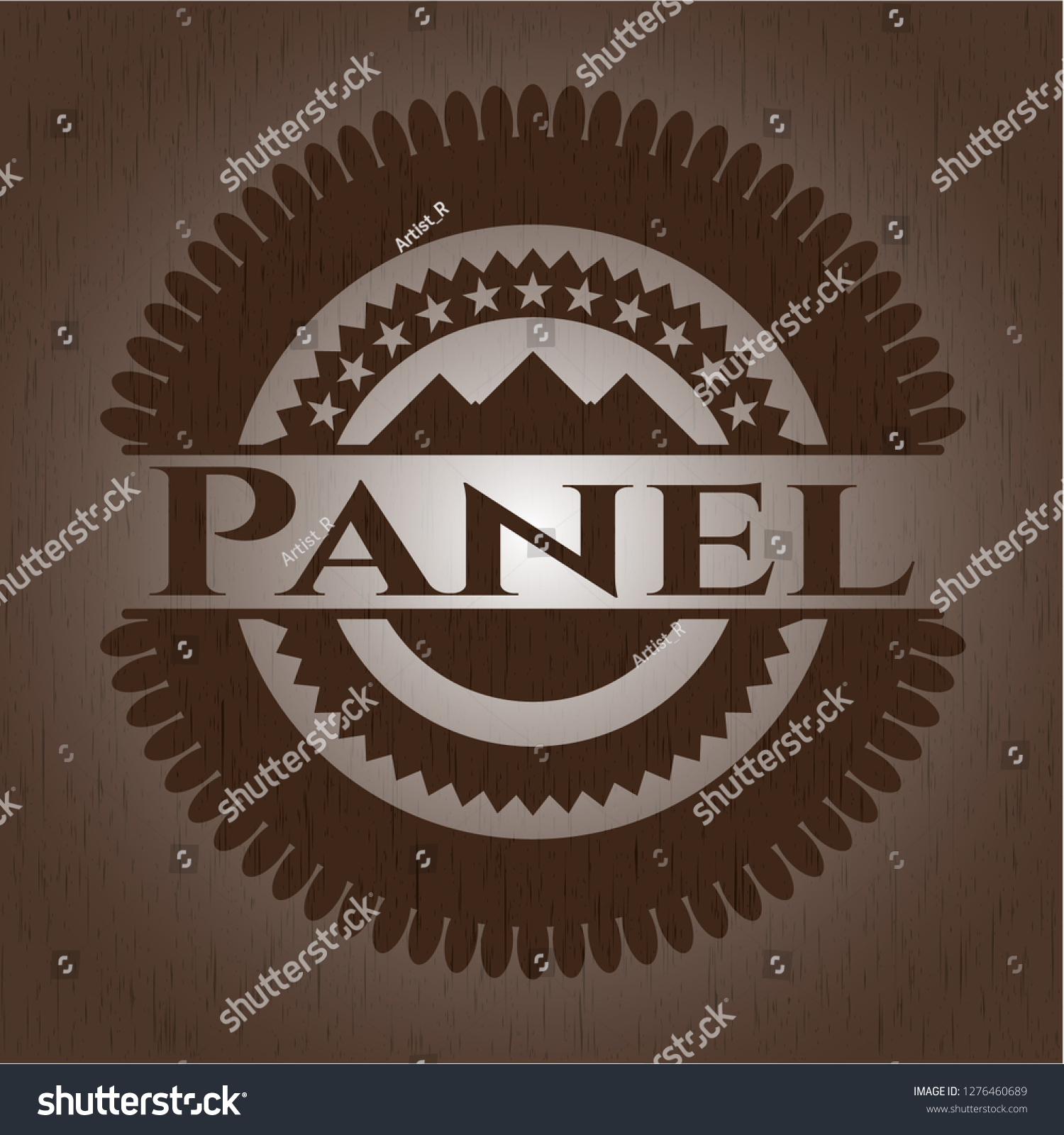 Panel Wood Emblem Stock Vector (Royalty Free) 1276460689 | Shutterstock