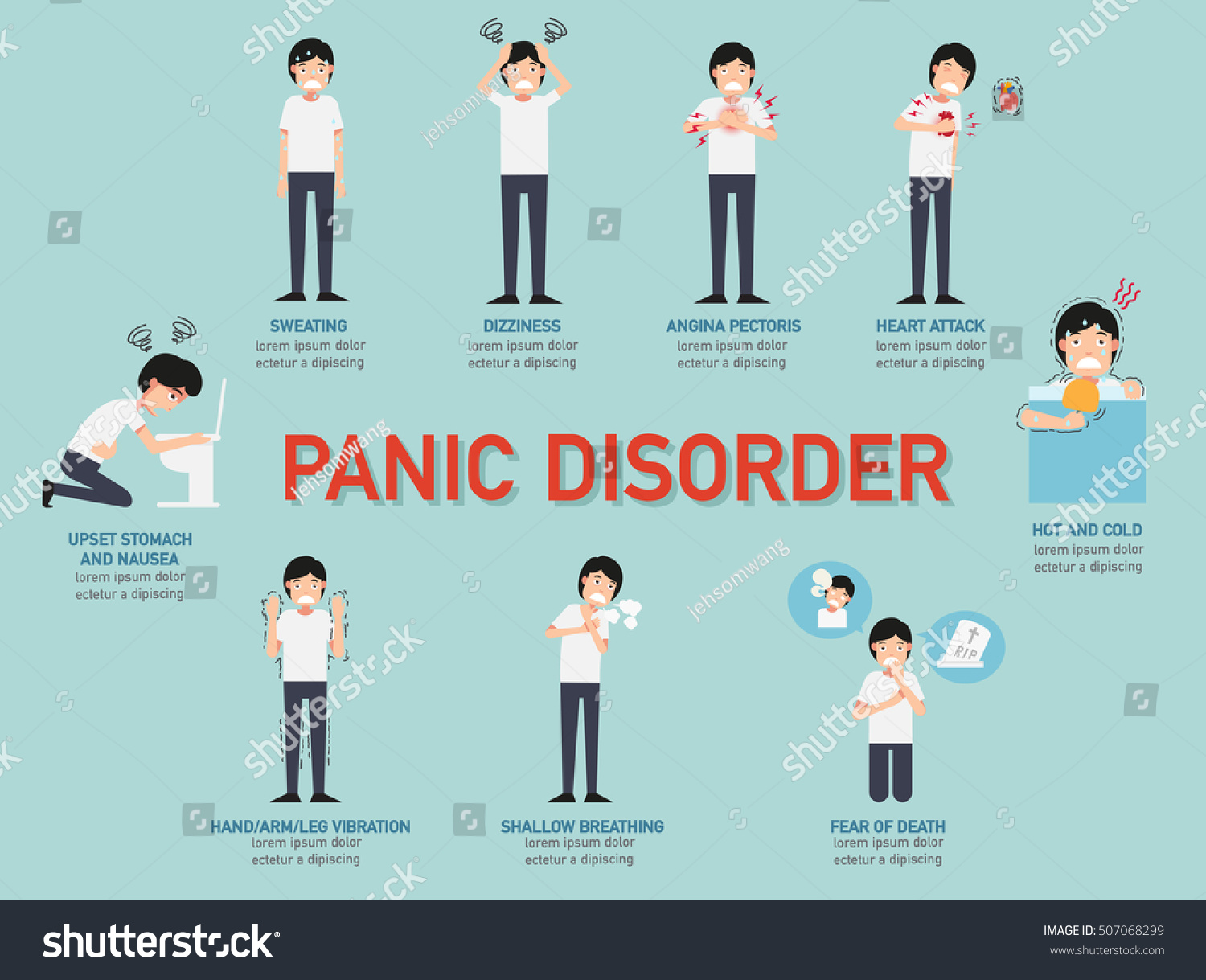 Panic Disorder Infographicvector Illustration 库存矢量图 507068299 ...