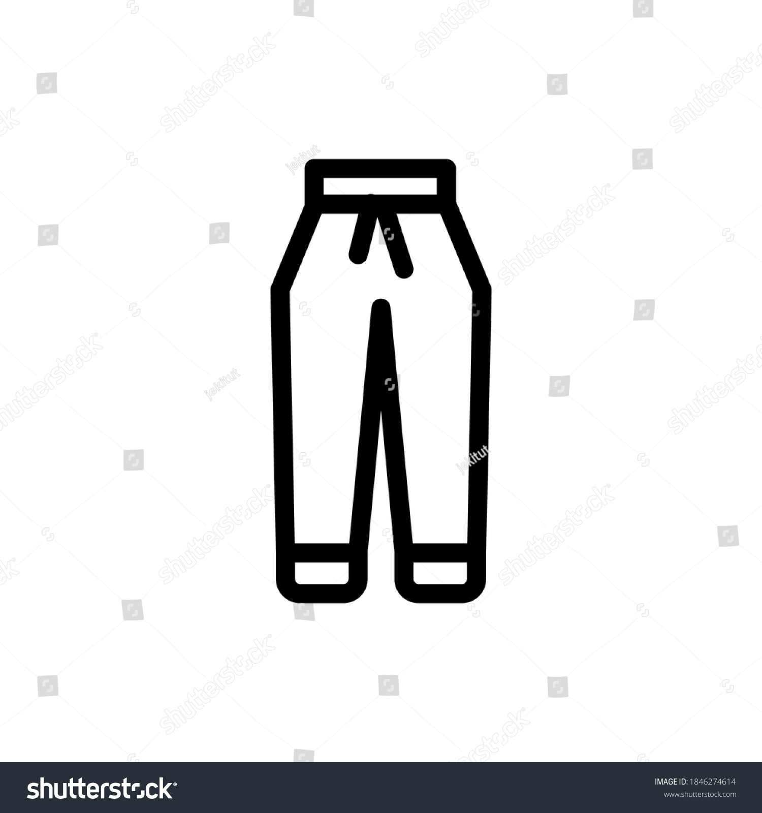 Pant Icon Vector Symbol Template Stock Vector (Royalty Free) 1846274614 ...