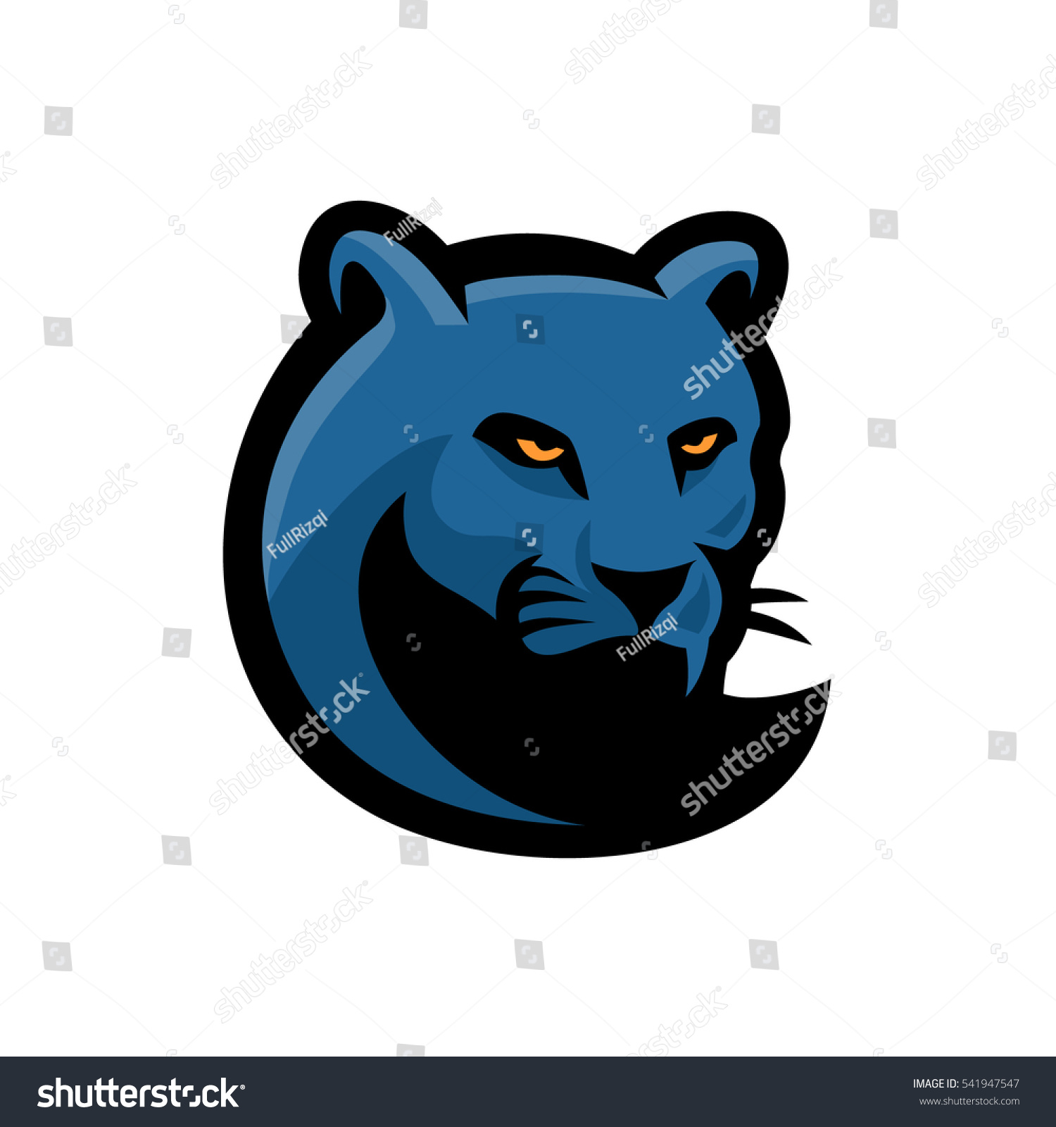 Panther Head Logo Stock Vector (Royalty Free) 541947547
