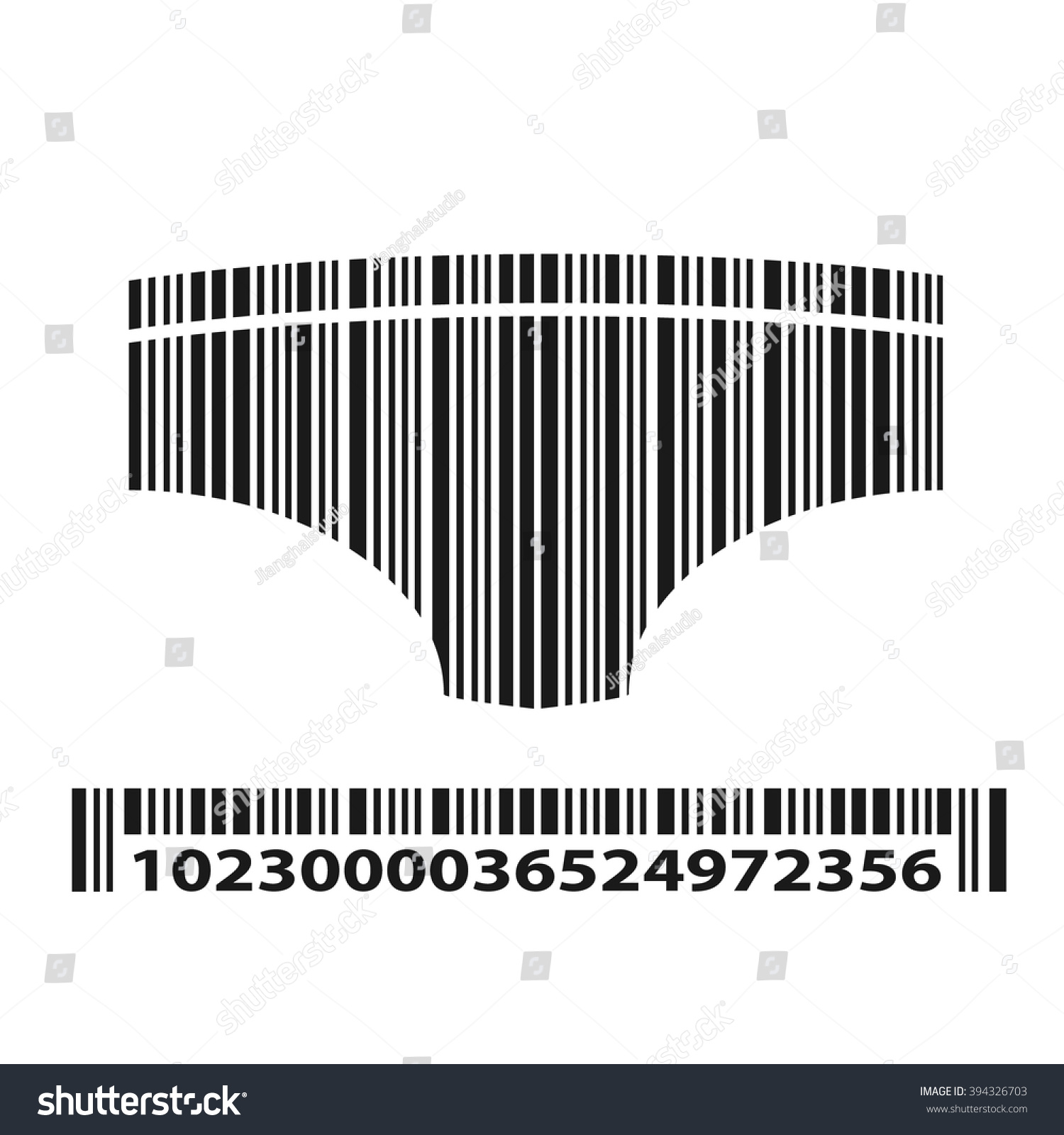 Pants Barcode Vector Illustration Stock Vector (Royalty Free) 394326703 ...