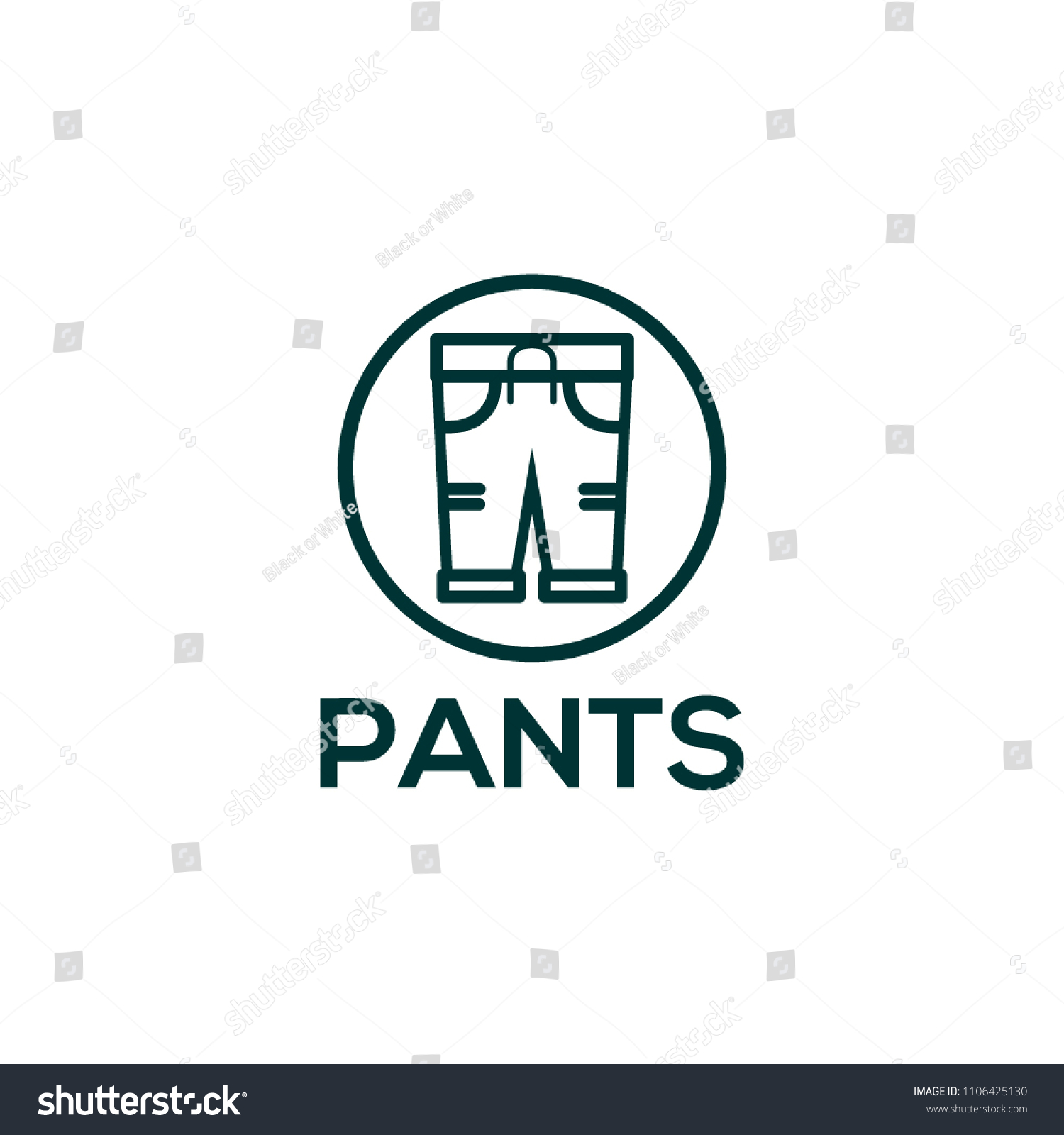 Pants Logo Design Stock Vector (Royalty Free) 1106425130 | Shutterstock