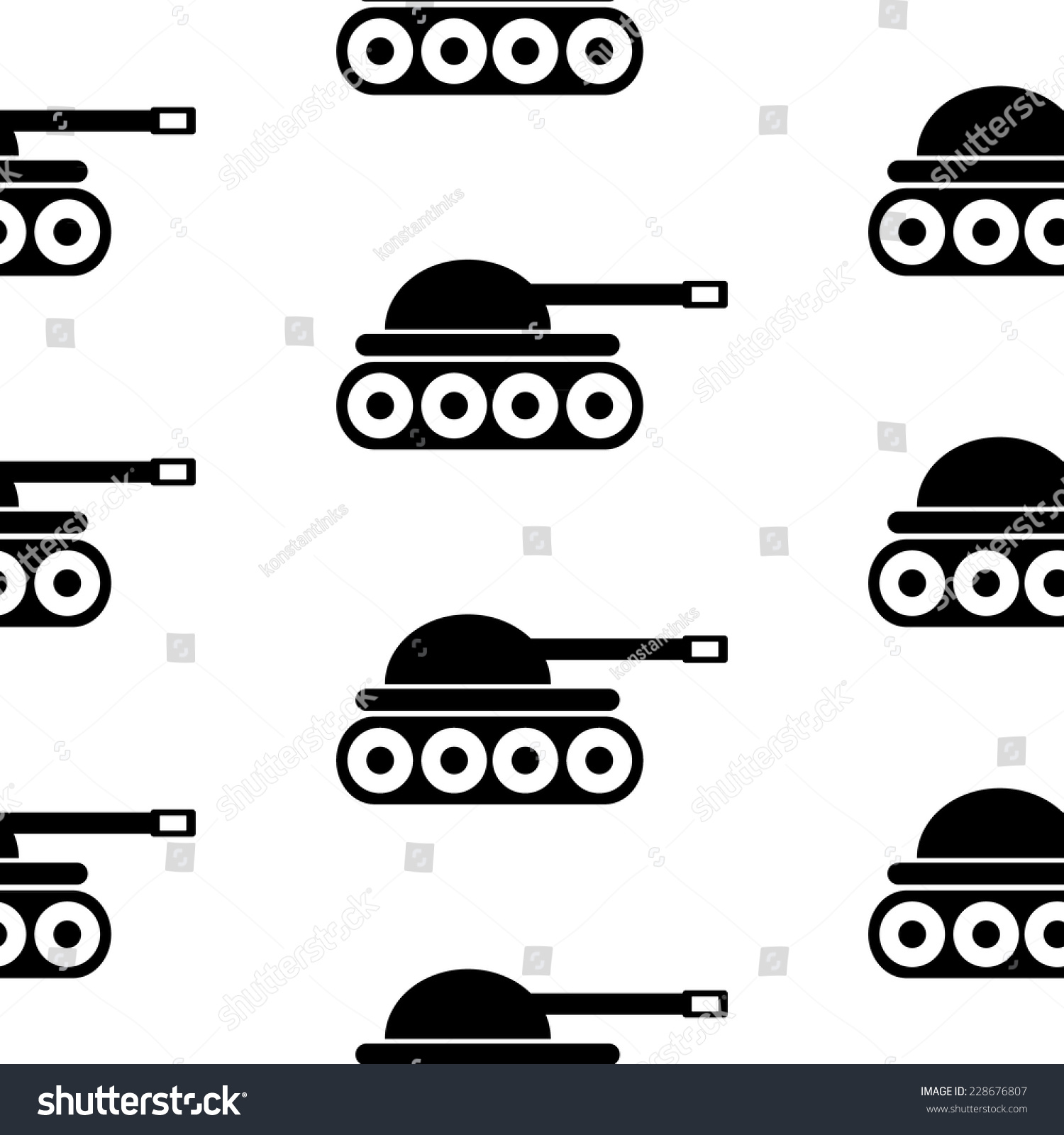 Panzer Symbol Seamless Pattern On White Stock Vector (Royalty Free ...