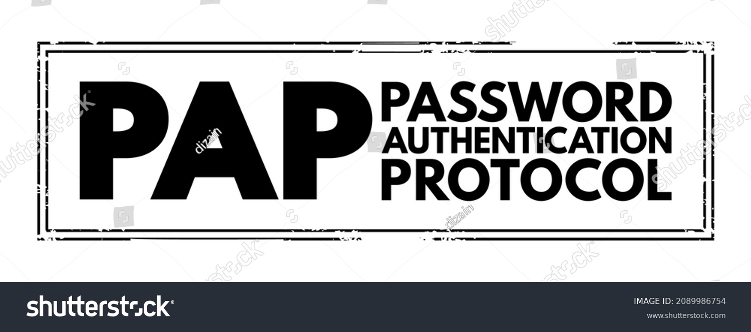 Pap Password Authentication Protocol Passwordbased Authentication Stock Vector Royalty Free