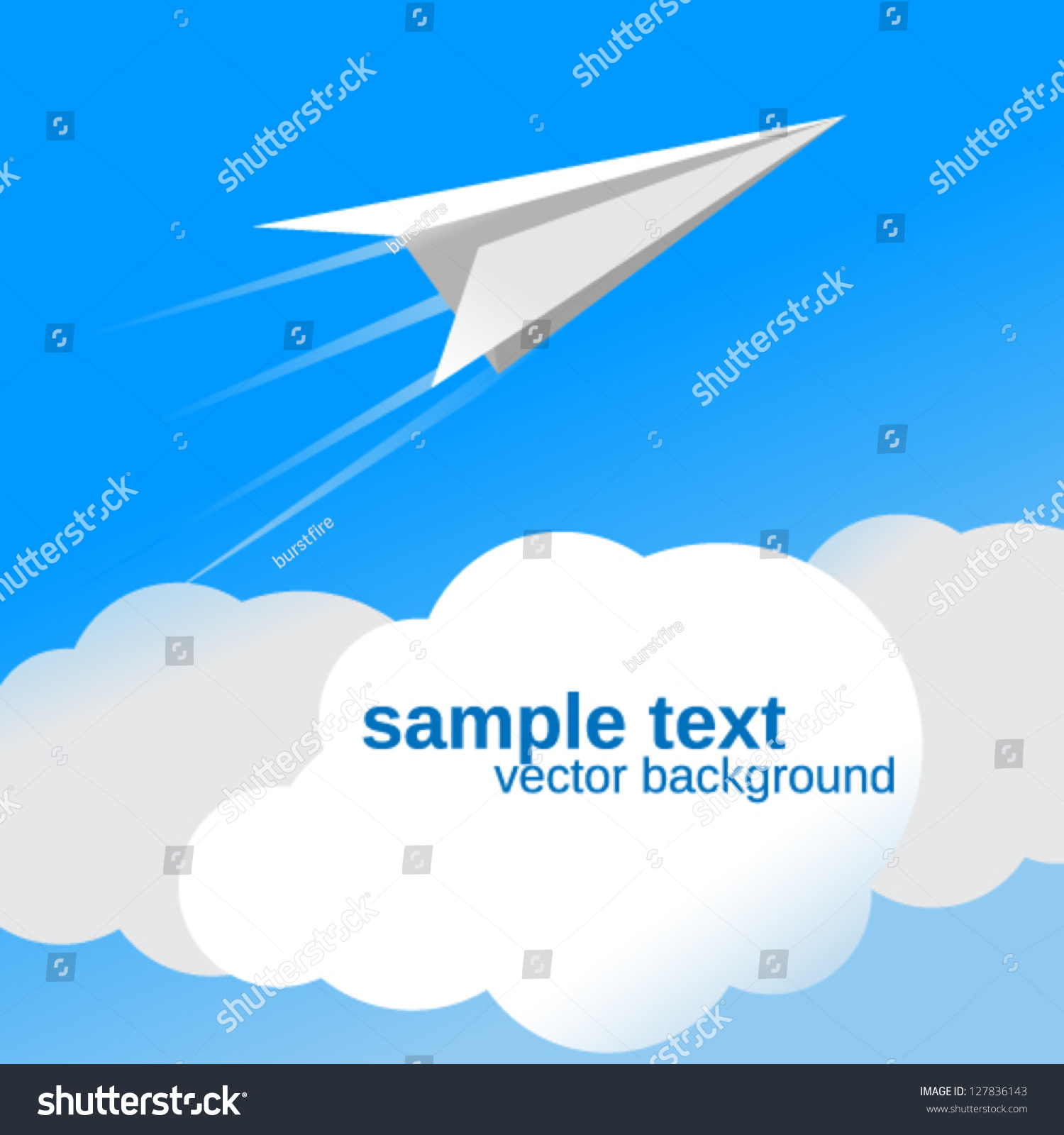 Paper Airplane Background Stock Vector (Royalty Free) 127836143 ...