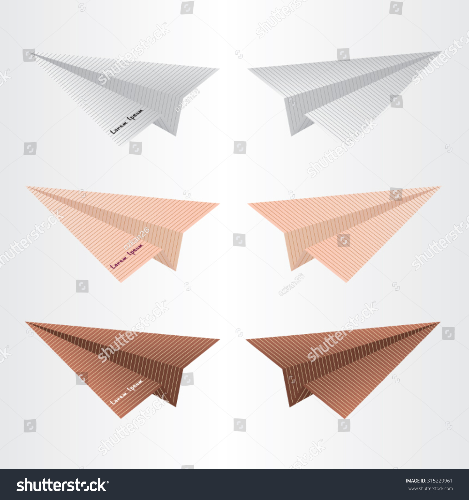 Paper Airplane Design Stock Vector (Royalty Free) 315229961 | Shutterstock