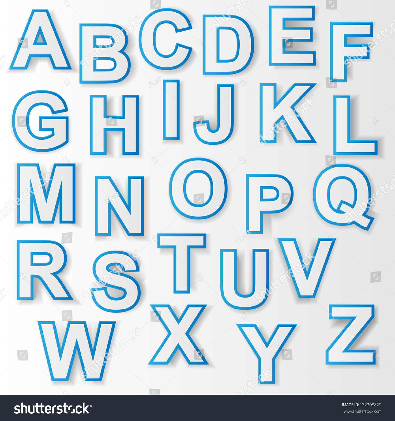 Paper Alphabet Vector Illustration Stock Vector (Royalty Free ...