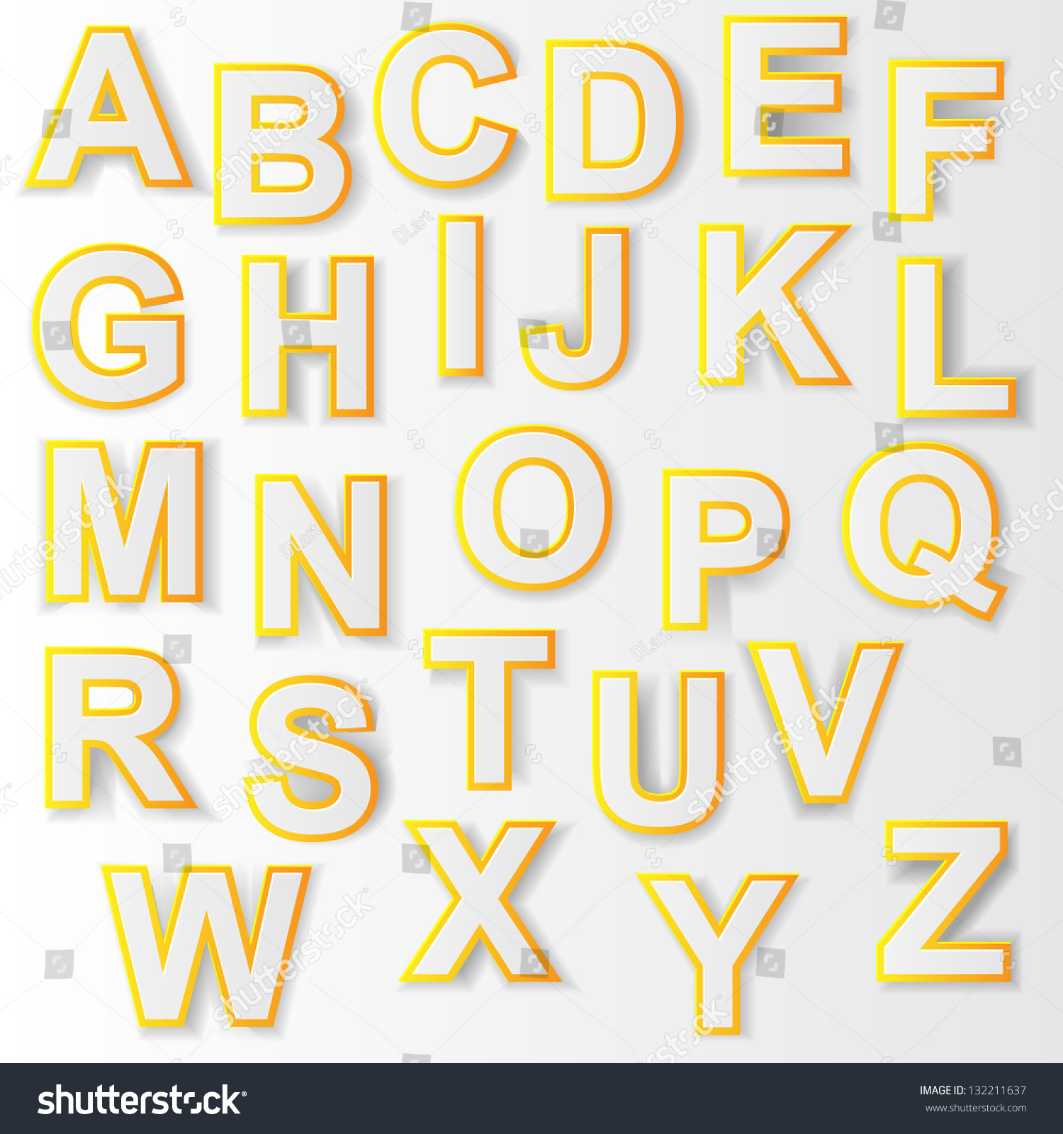 Paper Alphabet Vector Illustration Stock Vector (Royalty Free ...