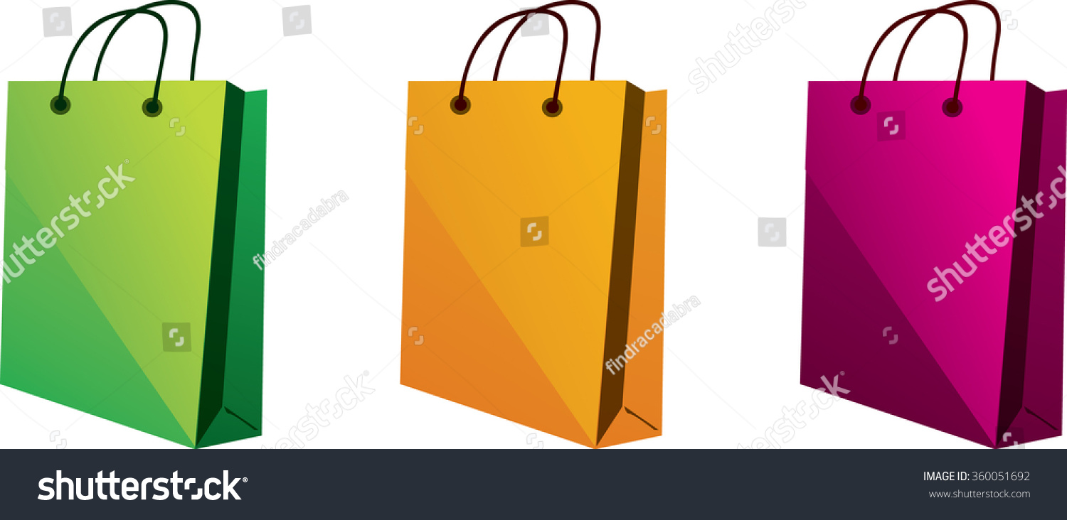 Paper Bag Color Set Stock Vector (Royalty Free) 360051692 | Shutterstock