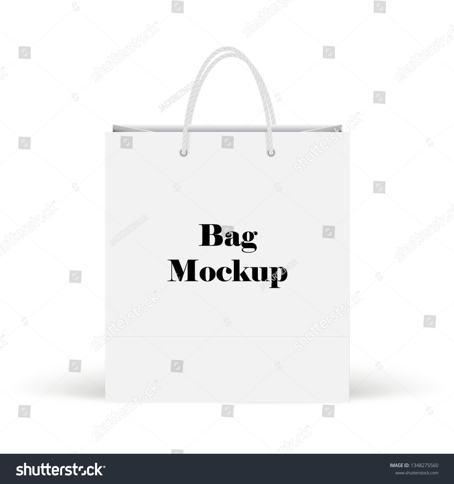 Paper Bag Mockup Stock Vector (Royalty Free) 1348275560 | Shutterstock