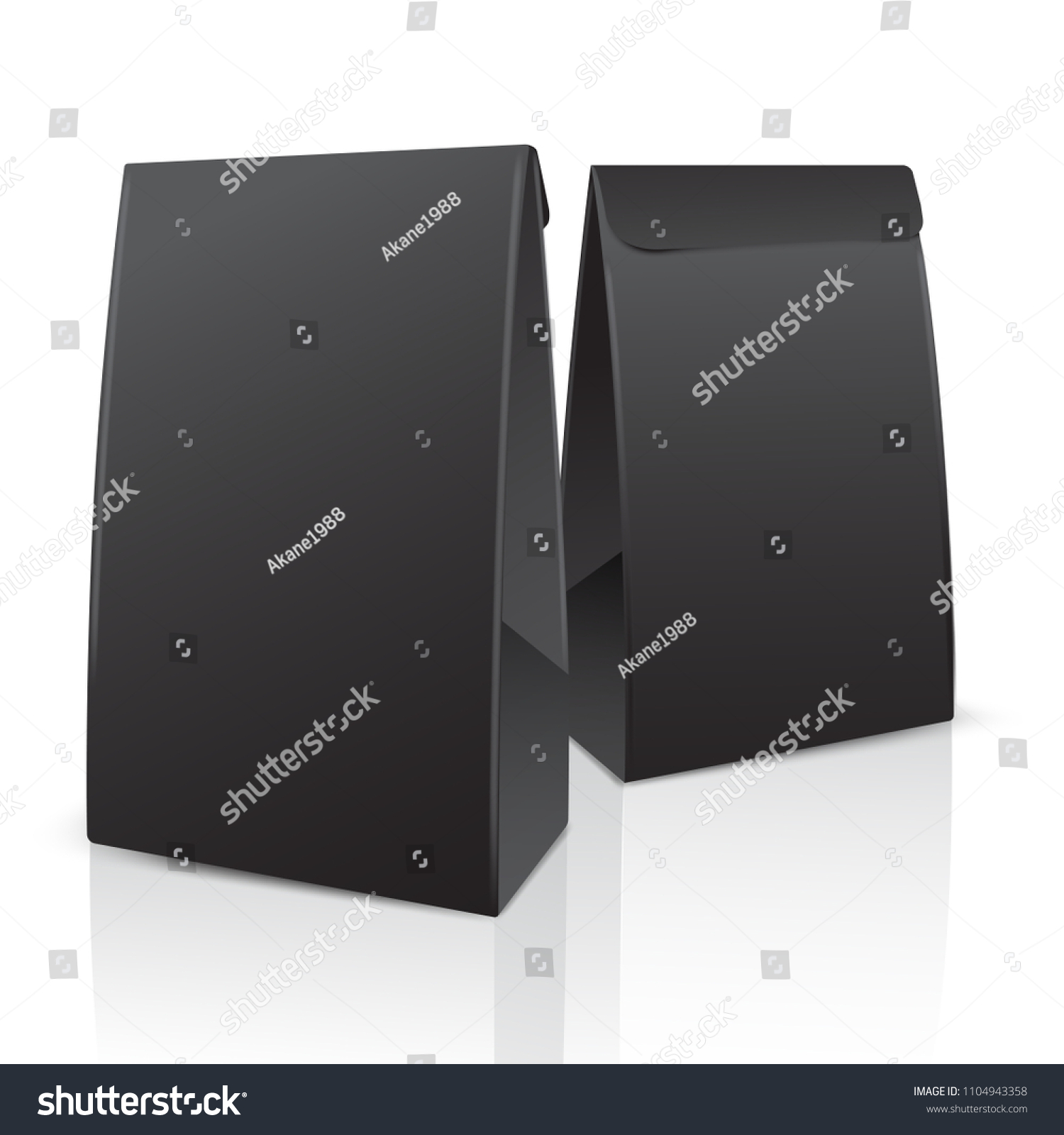 Paper Bag Packaging Template Vector Illustration Stock Vector (Royalty ...
