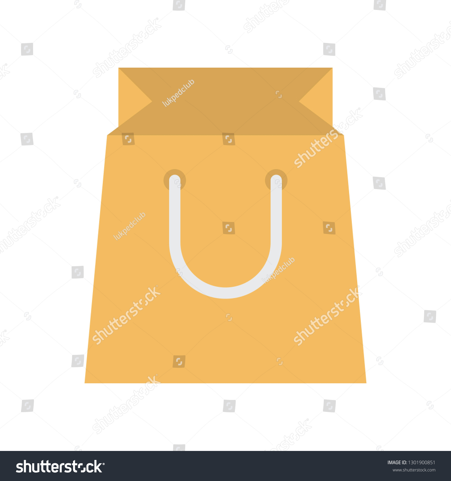 Paper Bag Vector Illustration Flat Design Stock Vector (Royalty Free ...