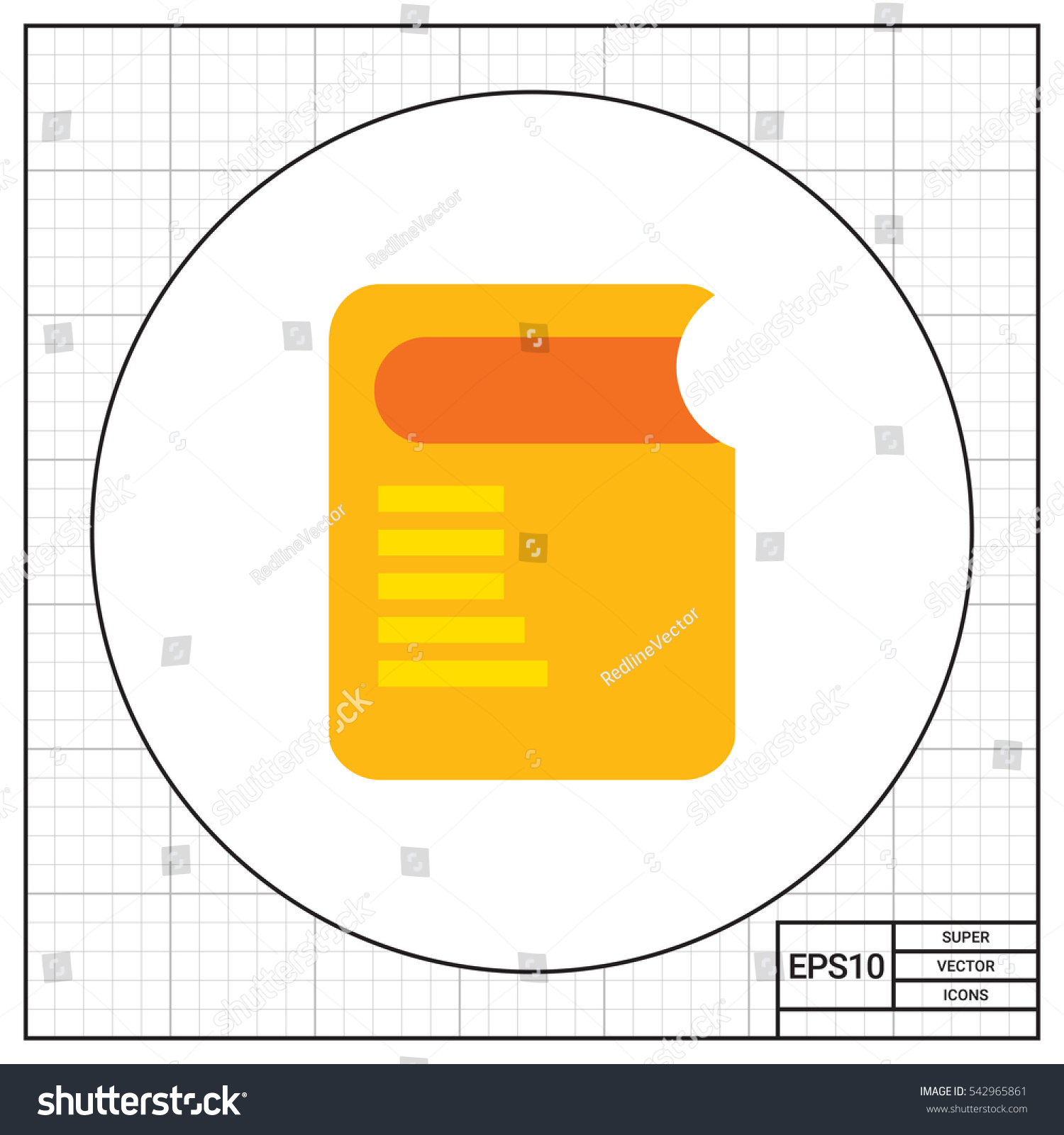 Paper Book Icon Stock Vector (Royalty Free) 542965861 | Shutterstock