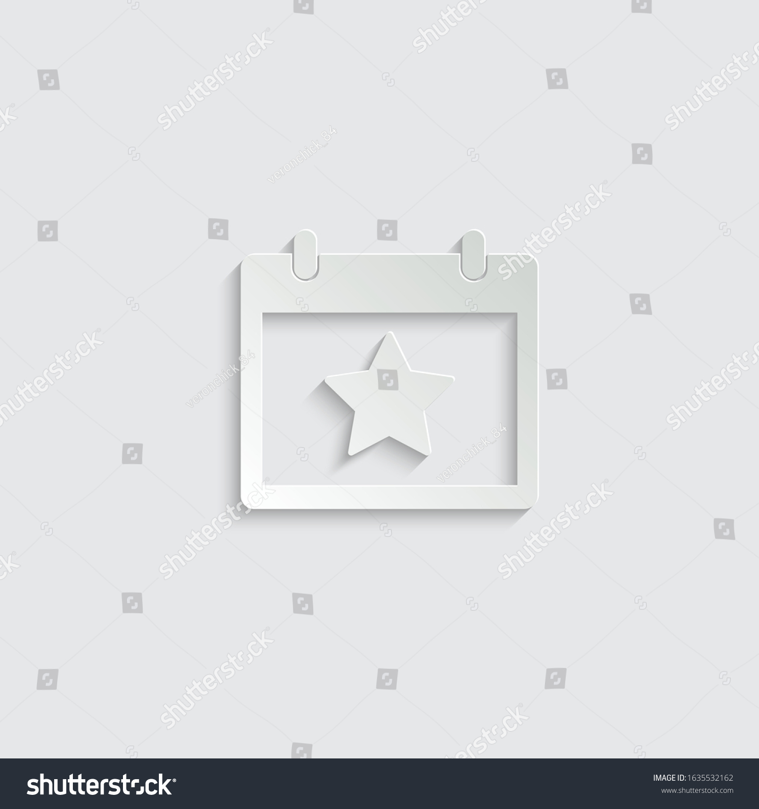 Paper Calendar Icon Vector Stock Vector (Royalty Free) 1635532162 ...