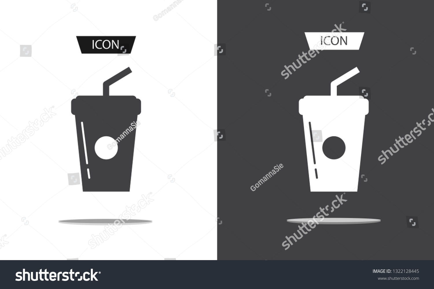 Paper Cup Icon Vector Isolated On Stock Vector (Royalty Free ...